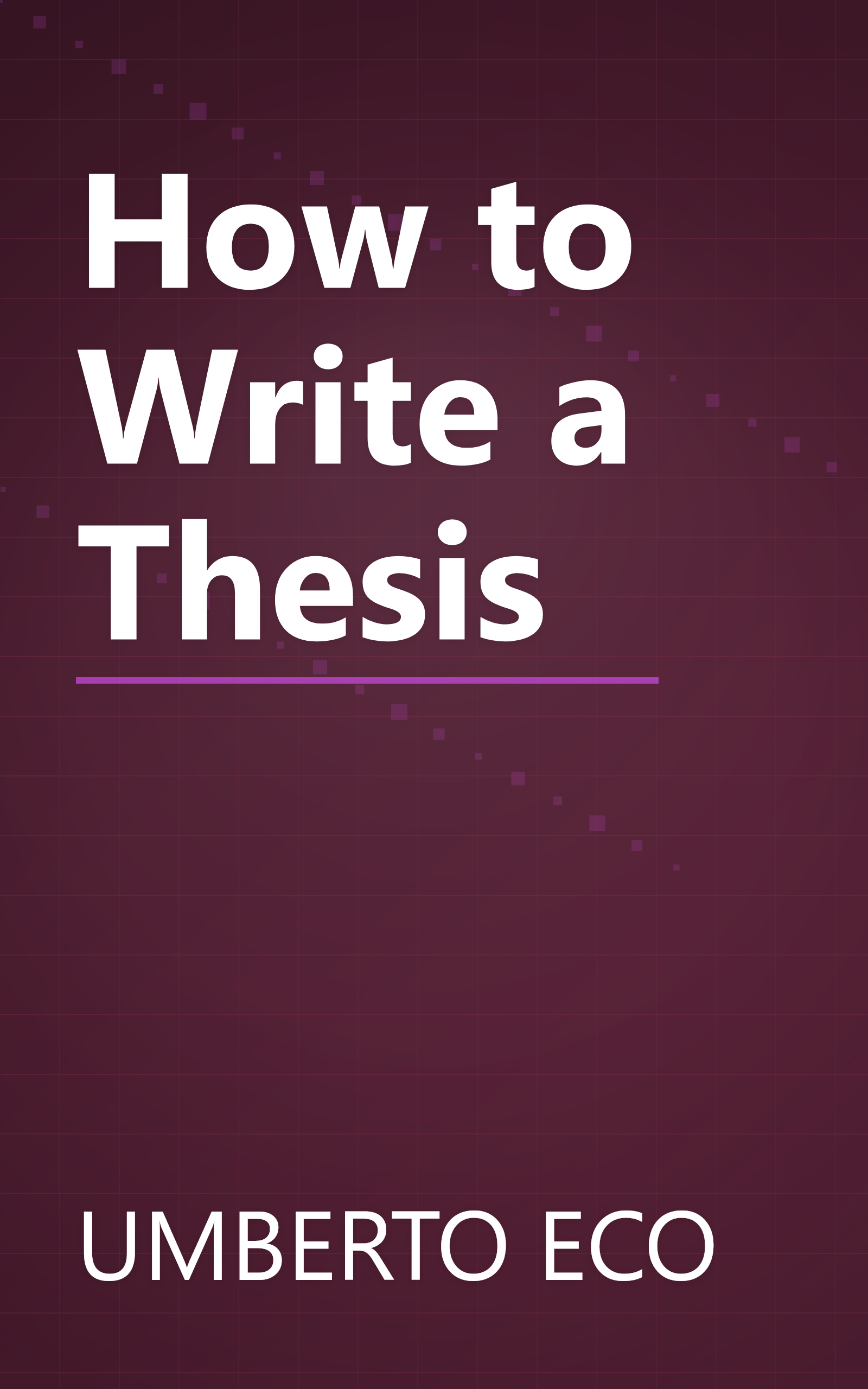 How to Write a Thesis book cover