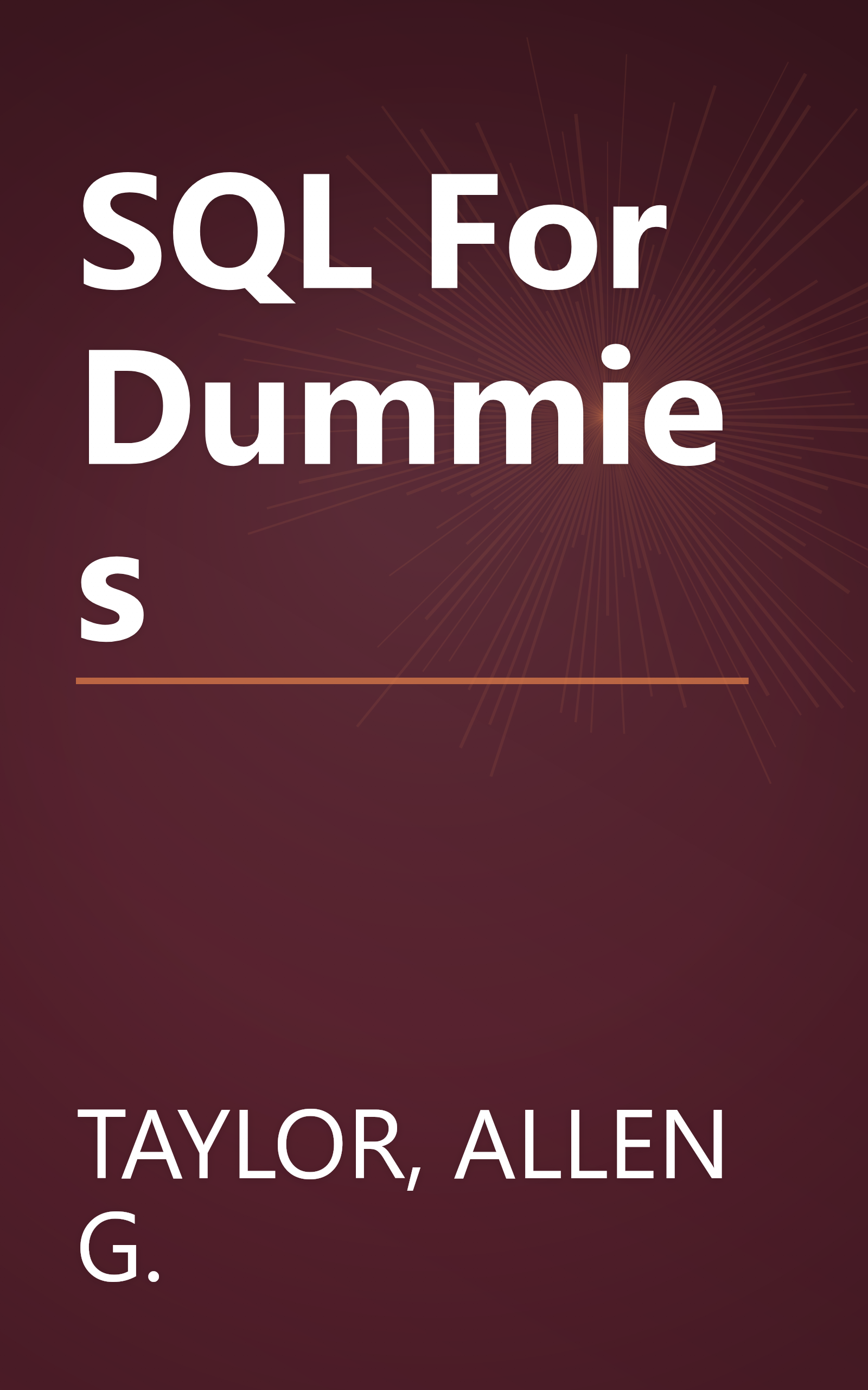SQL For Dummies book cover