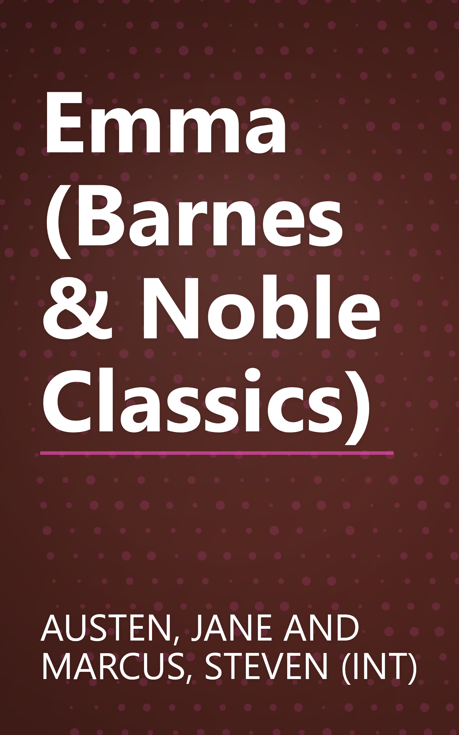Emma (Barnes & Noble Classics) book cover