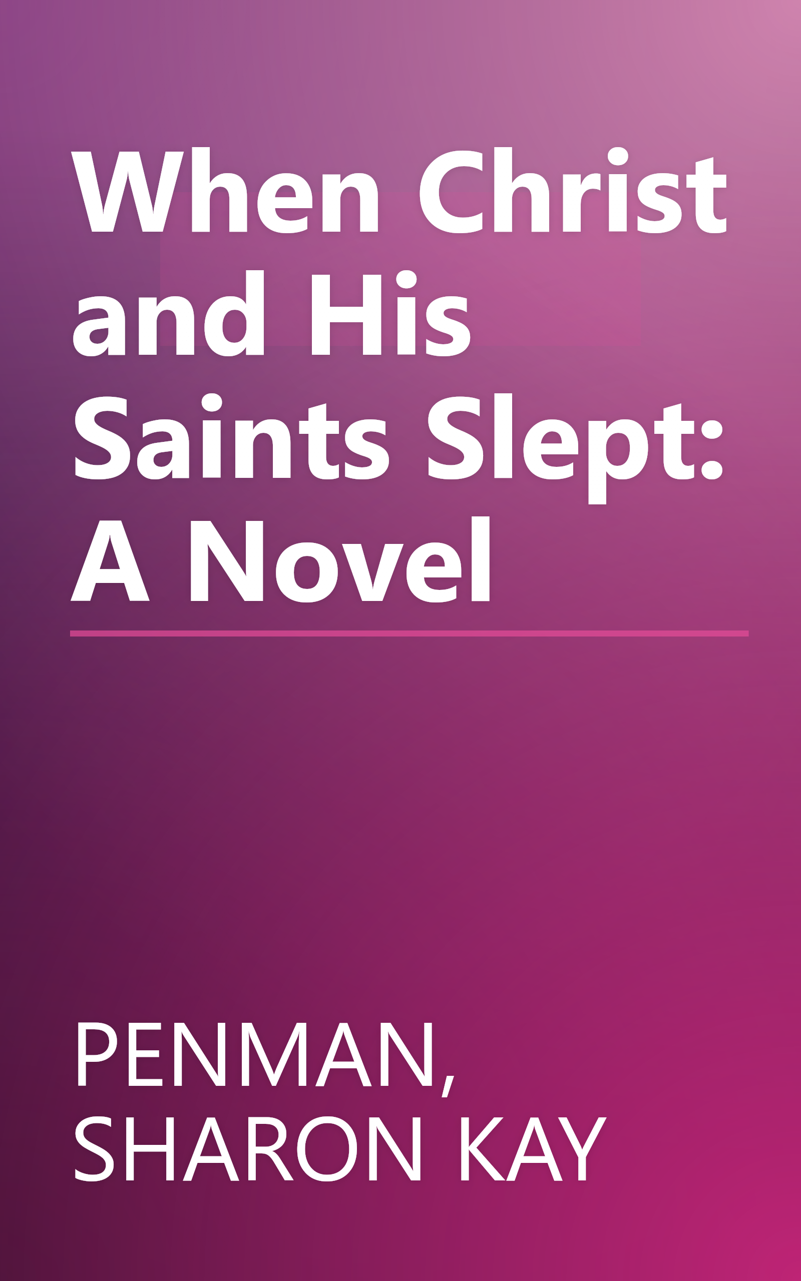 When Christ and His Saints Slept: A Novel book cover