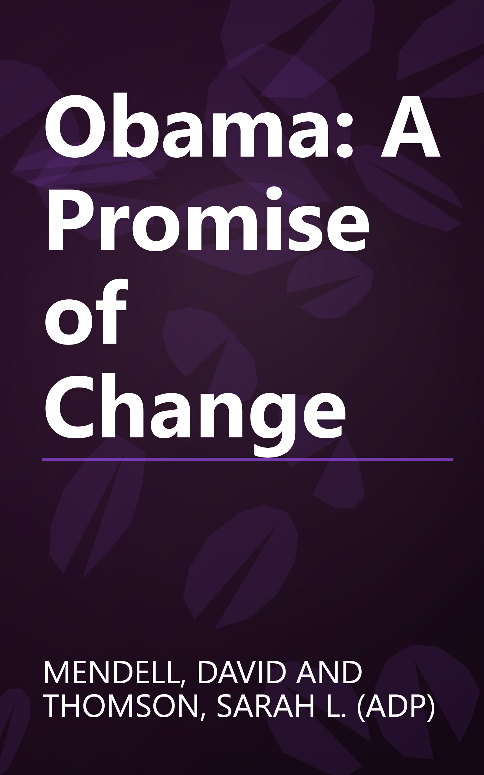 Obama: A Promise of Change book cover