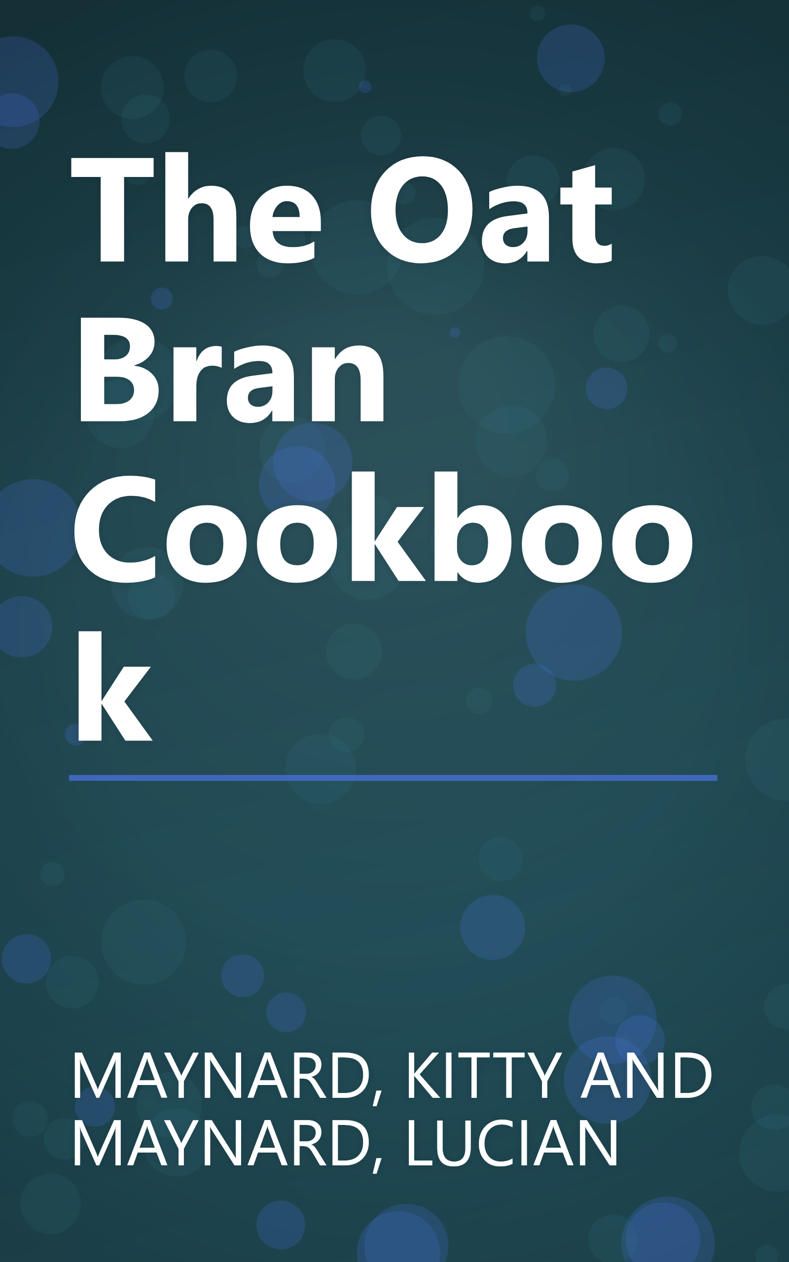 The Oat Bran Cookbook book cover