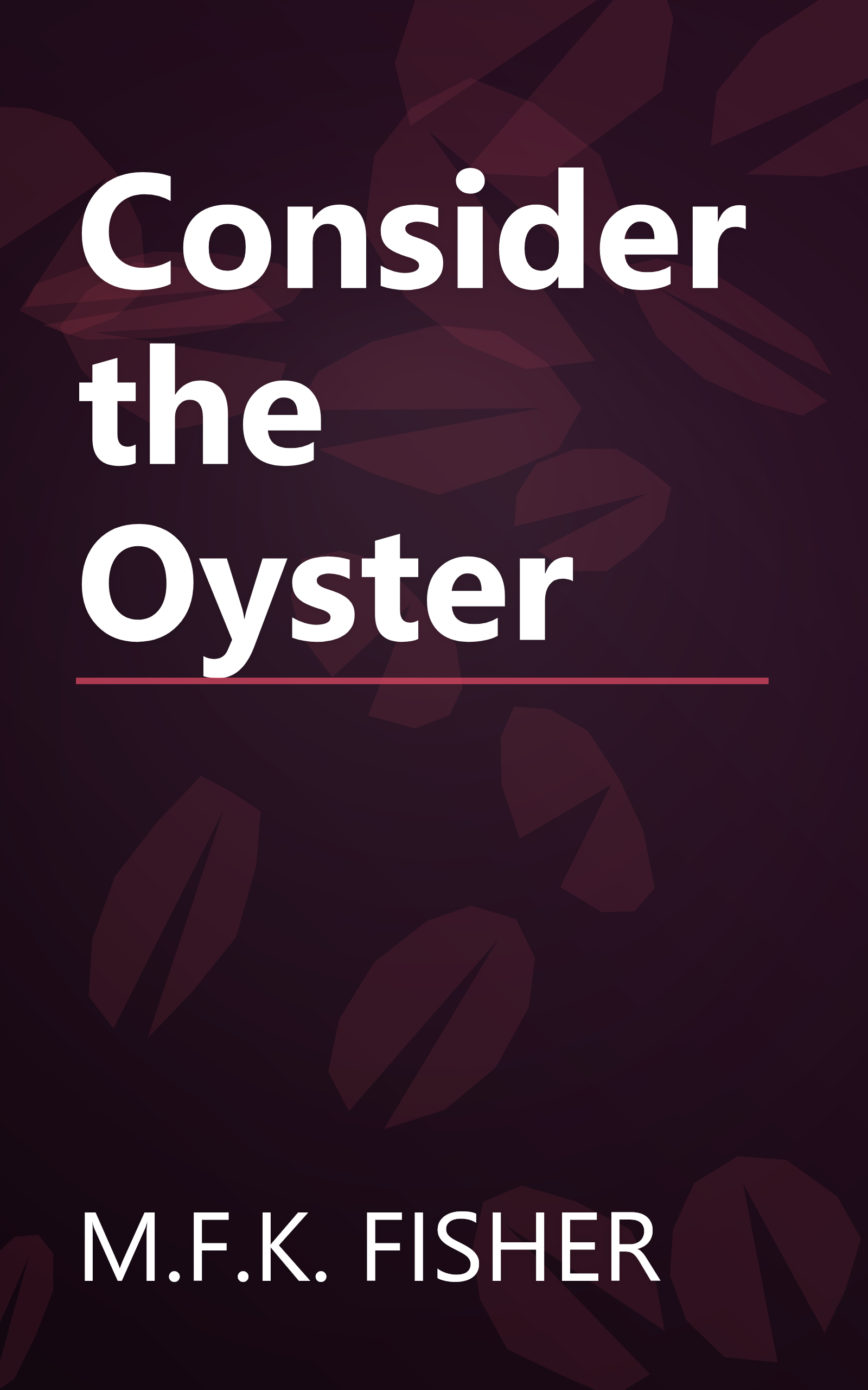 Consider the Oyster book cover