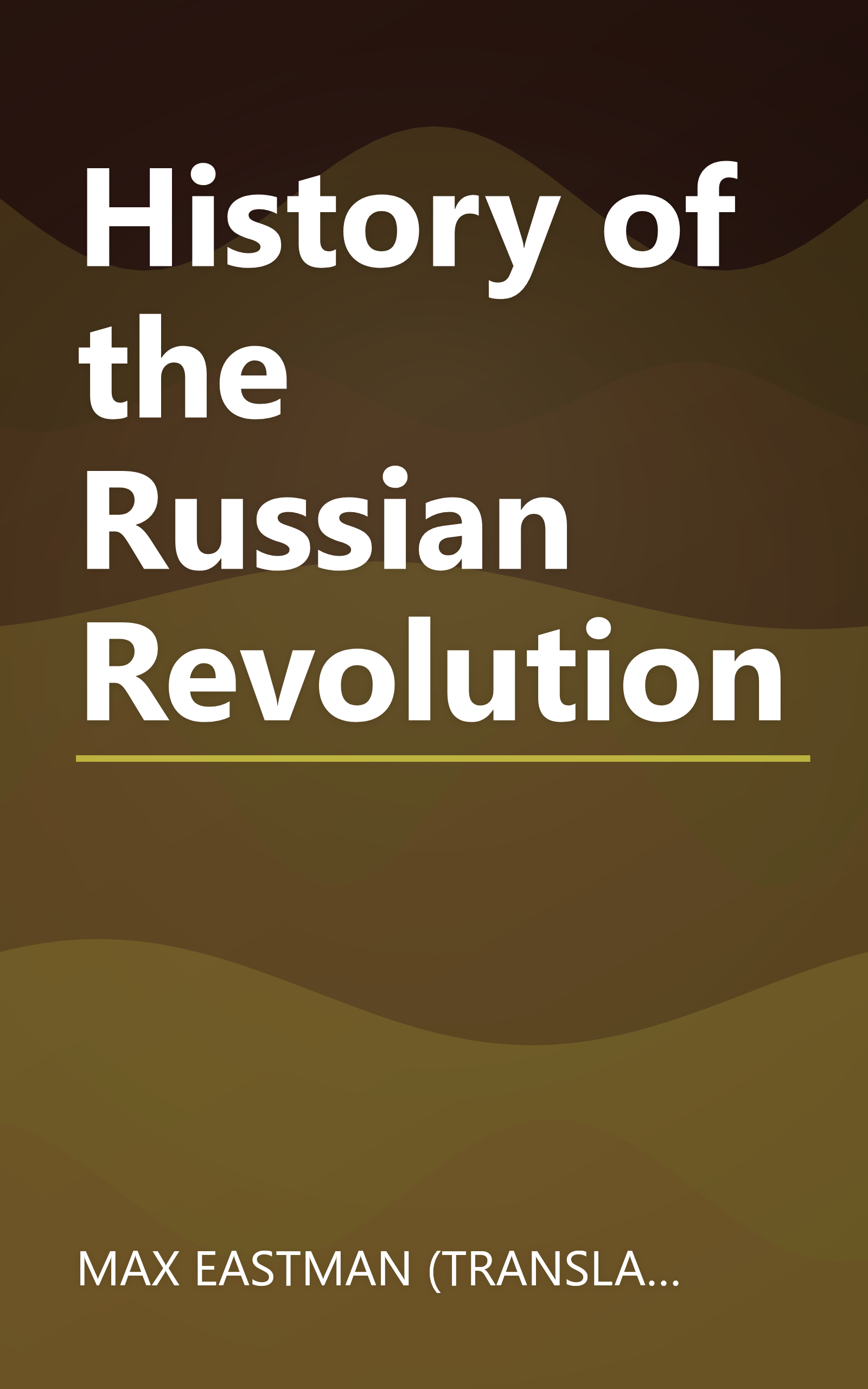 History of the Russian Revolution book cover