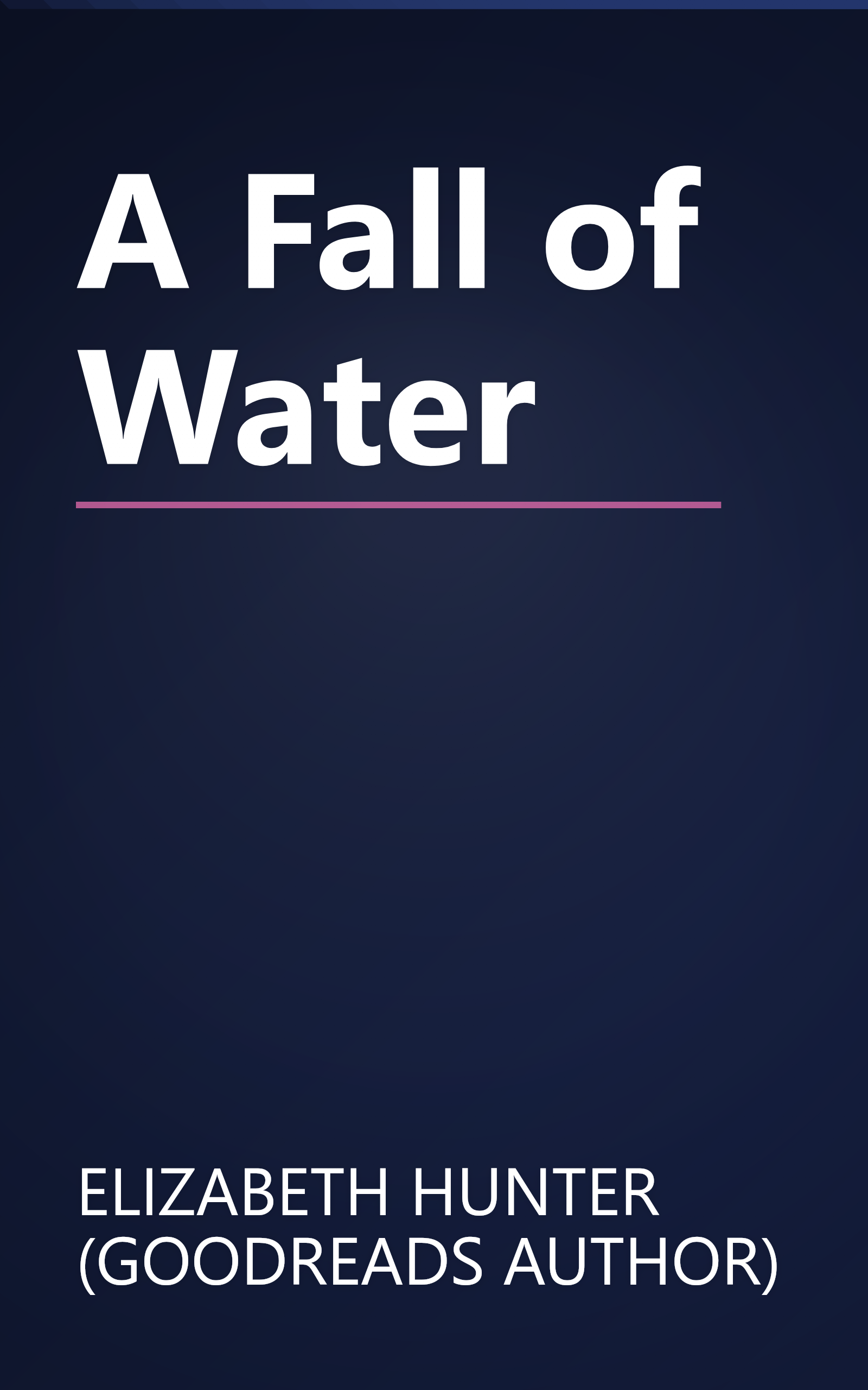 A Fall of Water book cover