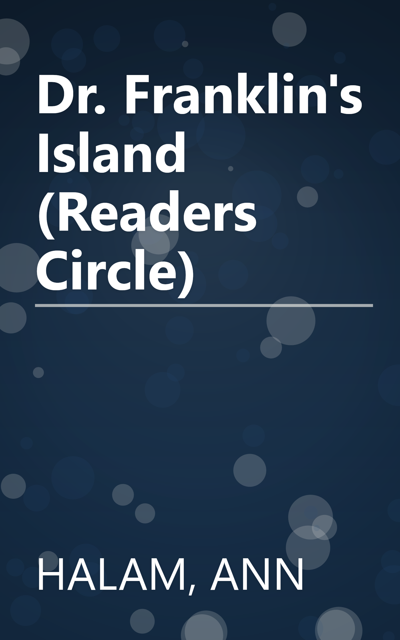 Dr. Franklin's Island (Readers Circle) book cover