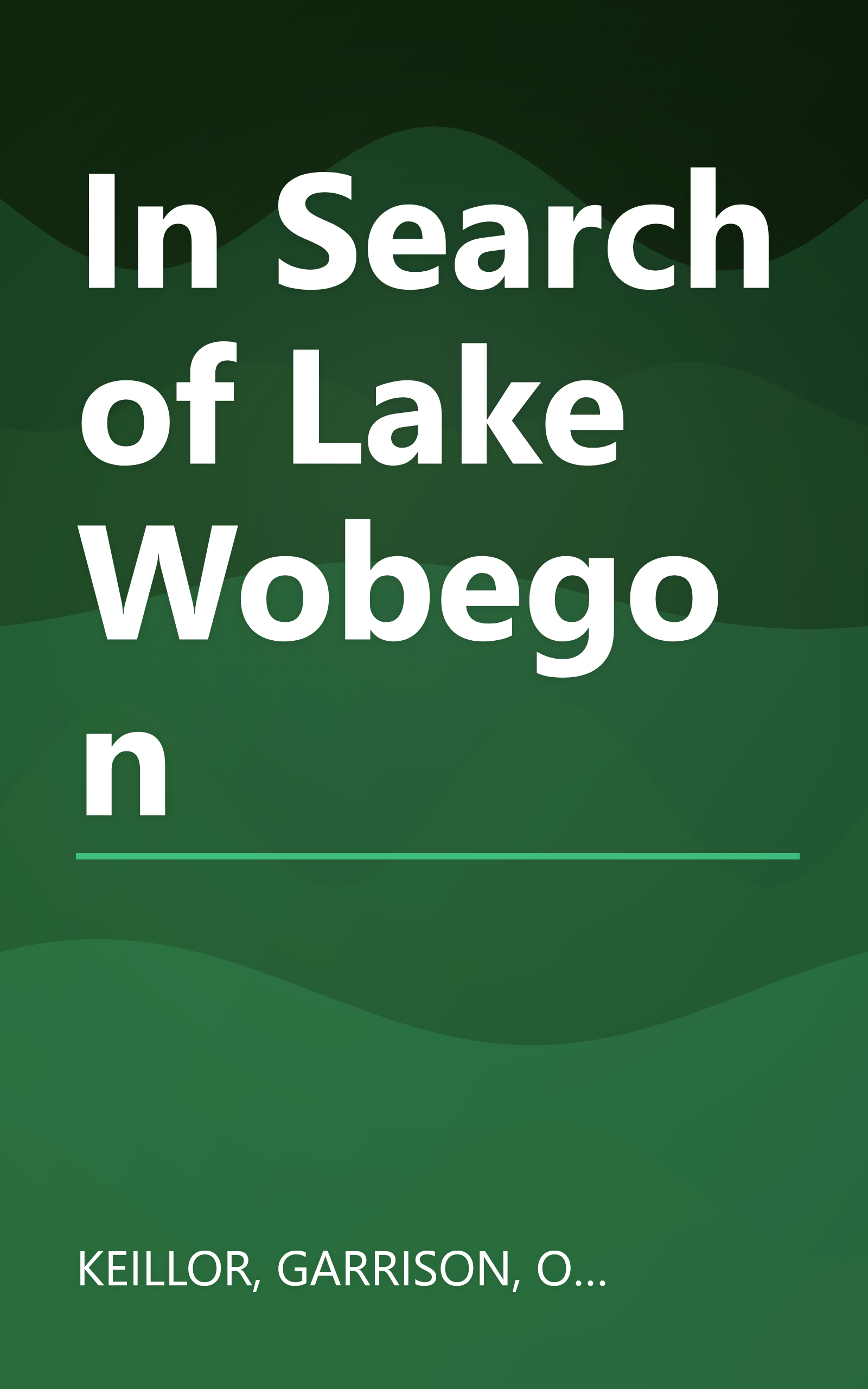 In Search of Lake Wobegon book cover