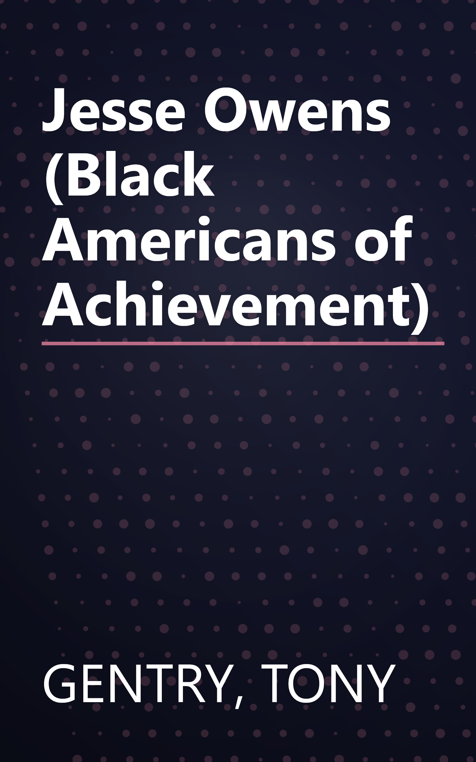 Jesse Owens (Black Americans of Achievement) book cover