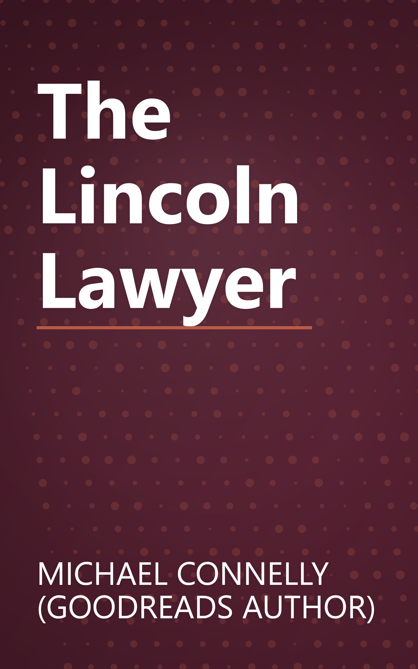 The Lincoln Lawyer book cover