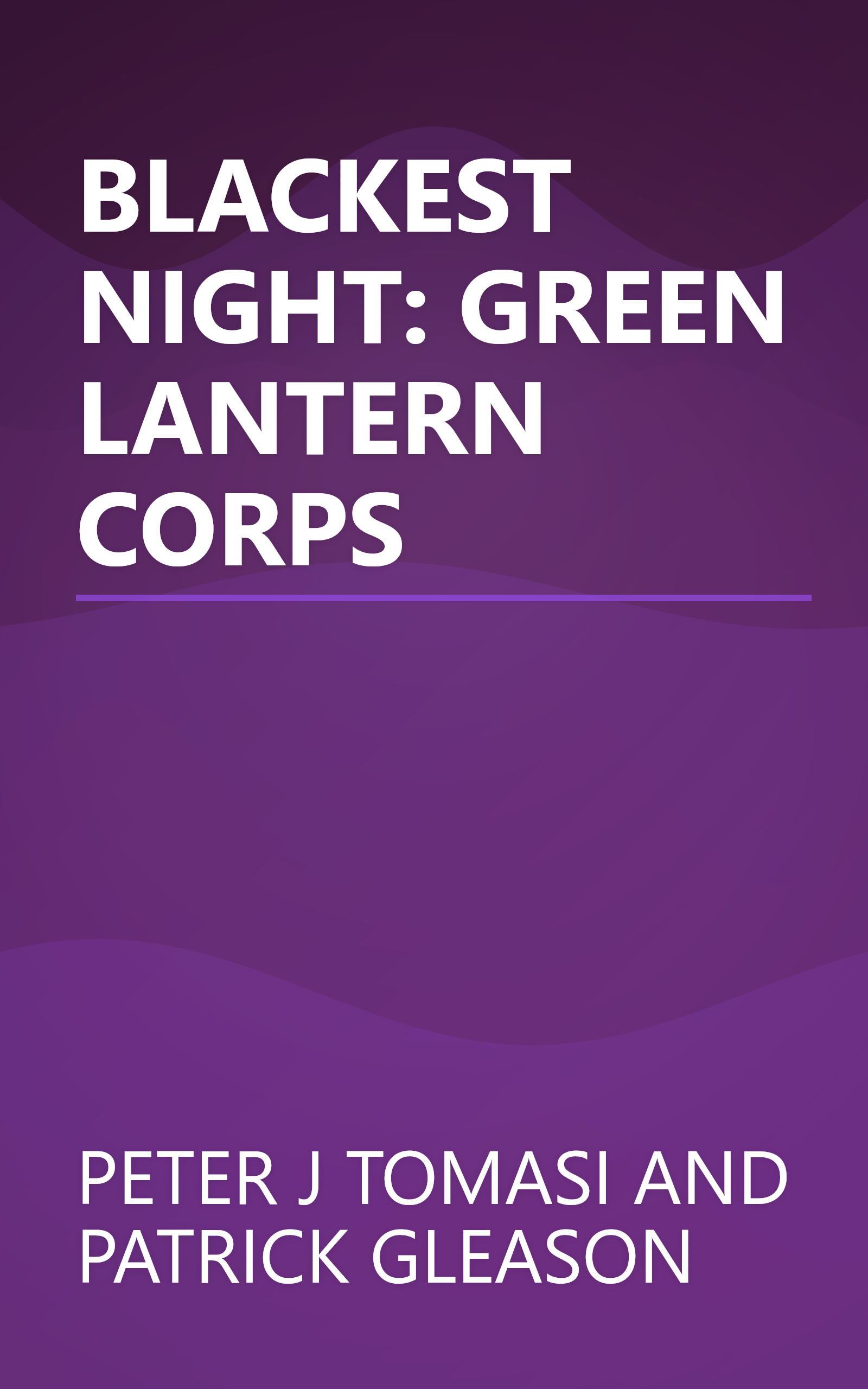 BLACKEST NIGHT: GREEN LANTERN CORPS book cover