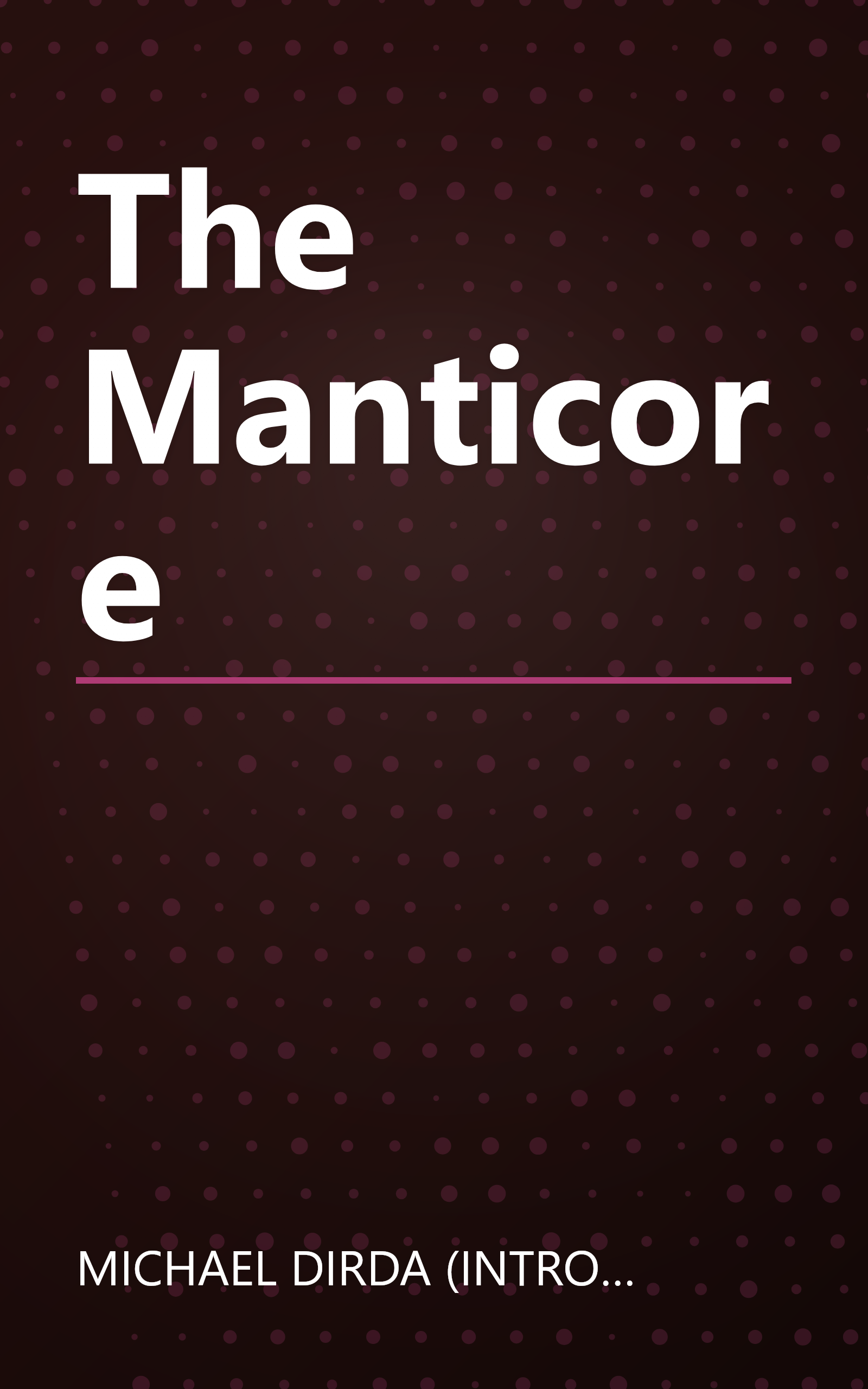 The Manticore book cover