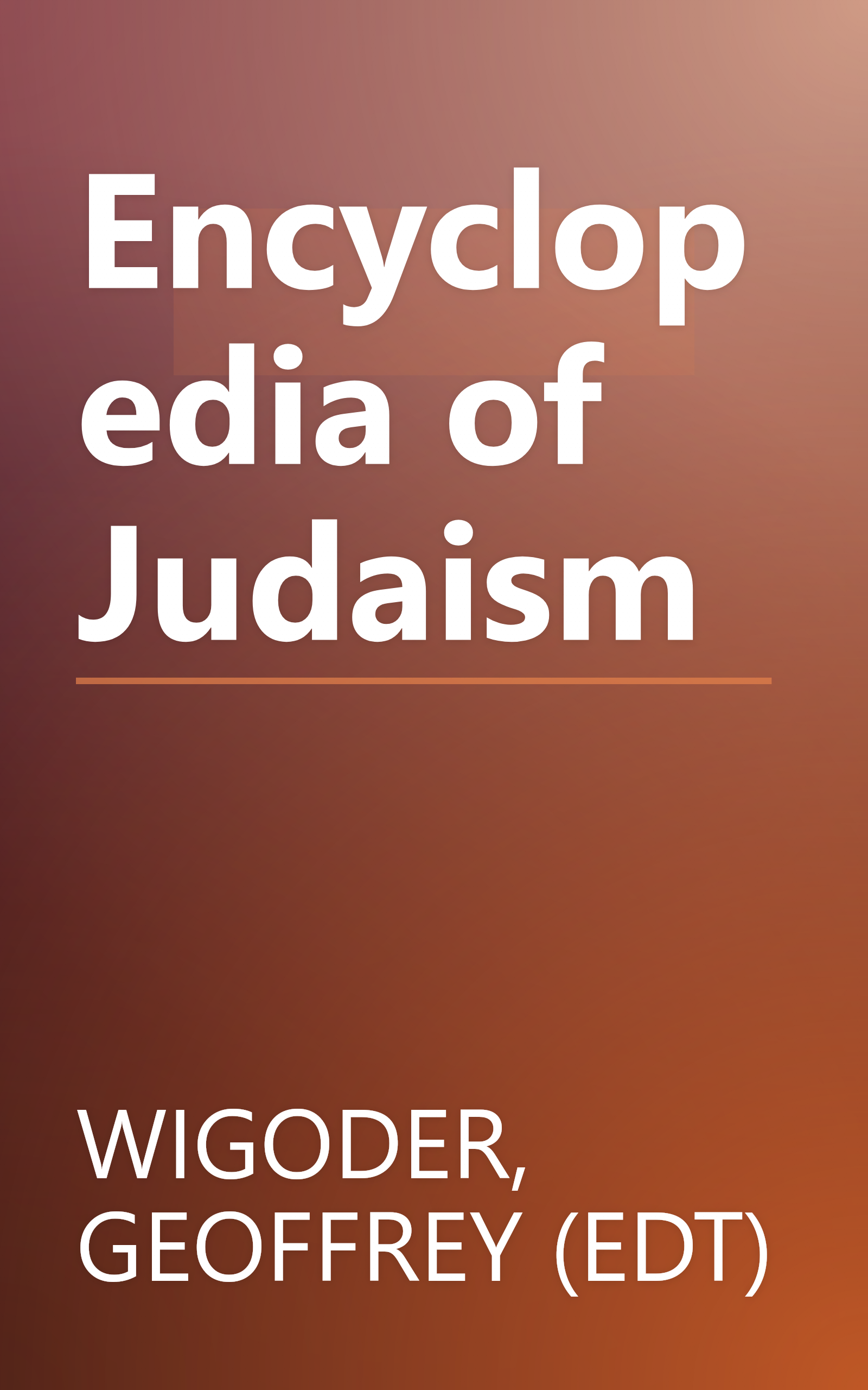 Encyclopedia of Judaism book cover