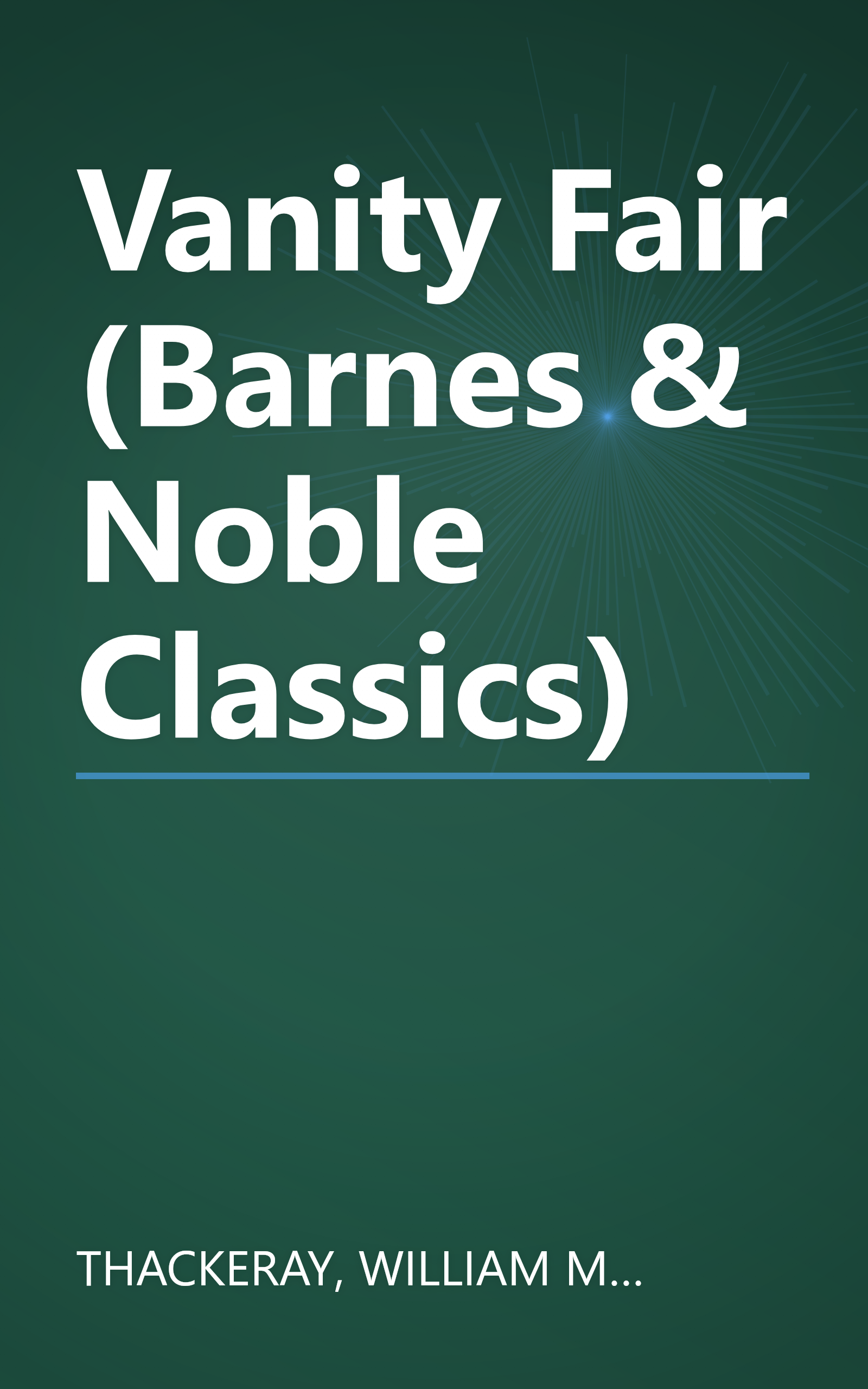 Vanity Fair (Barnes & Noble Classics) book cover