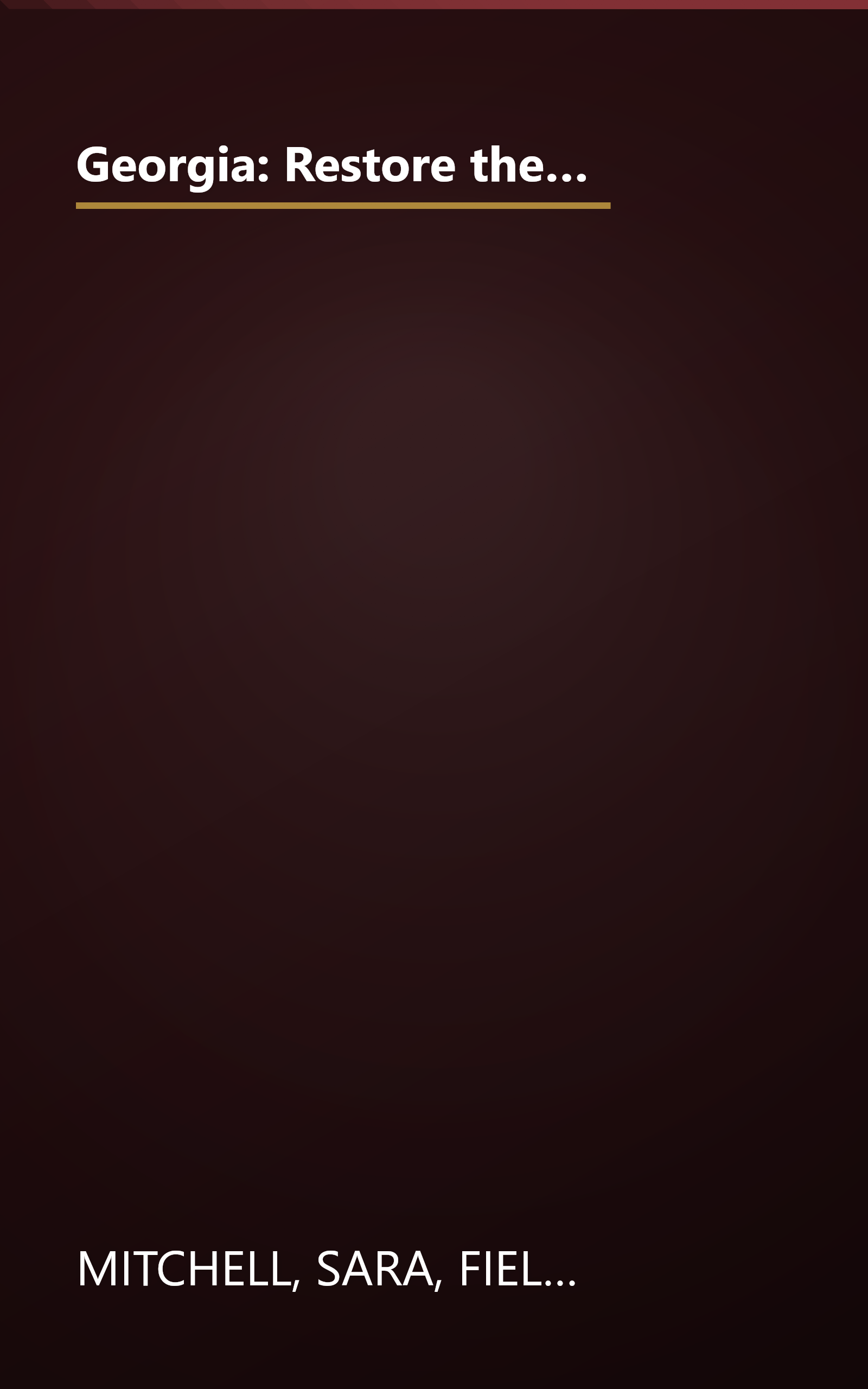 Georgia: Restore the Joy/Match Made in Heaven/On Wings of Song/Heaven's Child (Inspirational Romance Collection) book cover