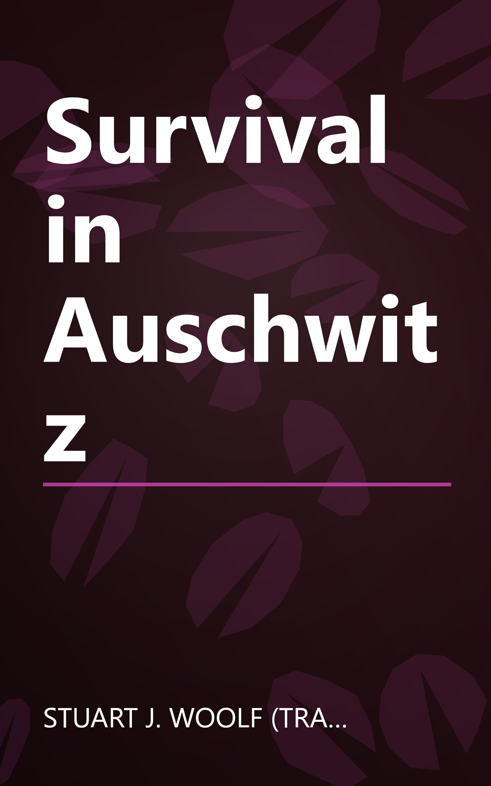Survival in Auschwitz book cover