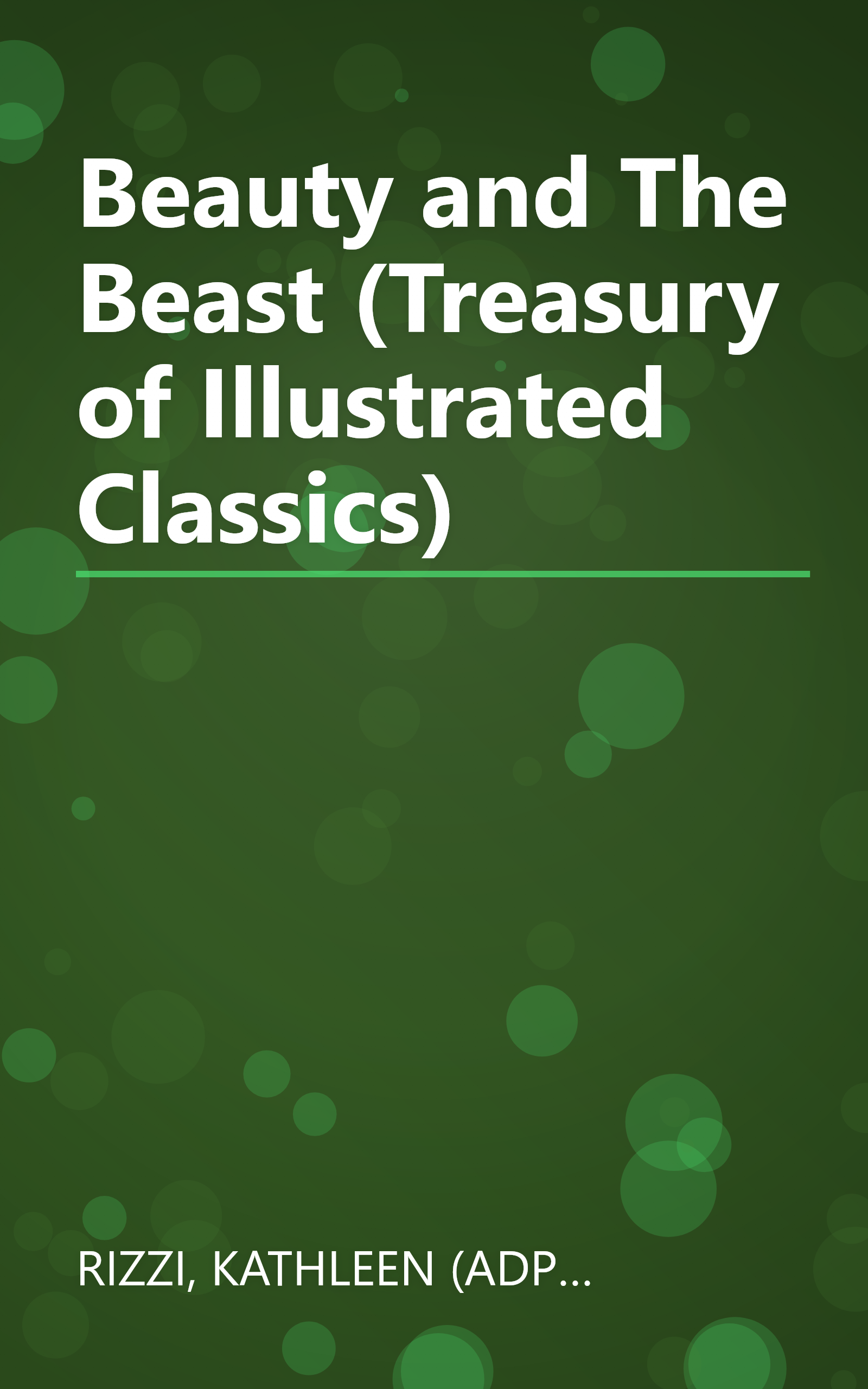 Beauty and The Beast (Treasury of Illustrated Classics) book cover