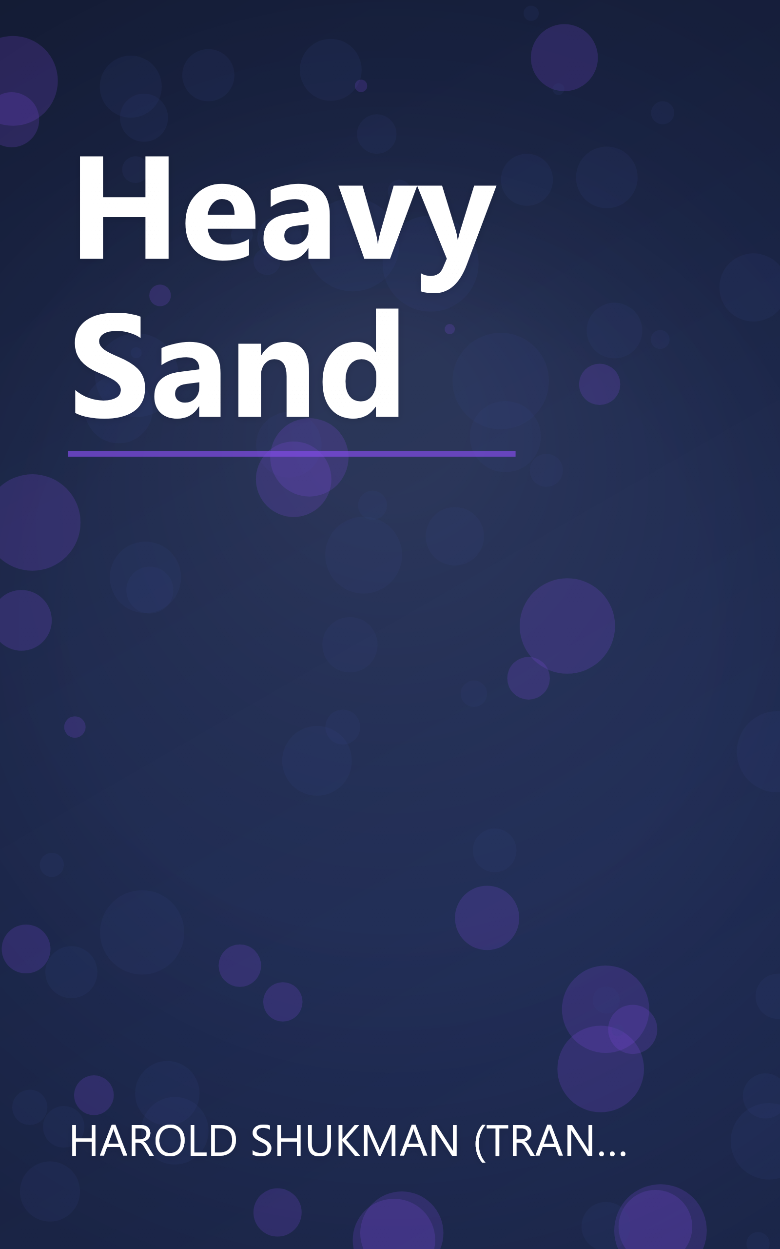 Heavy Sand book cover