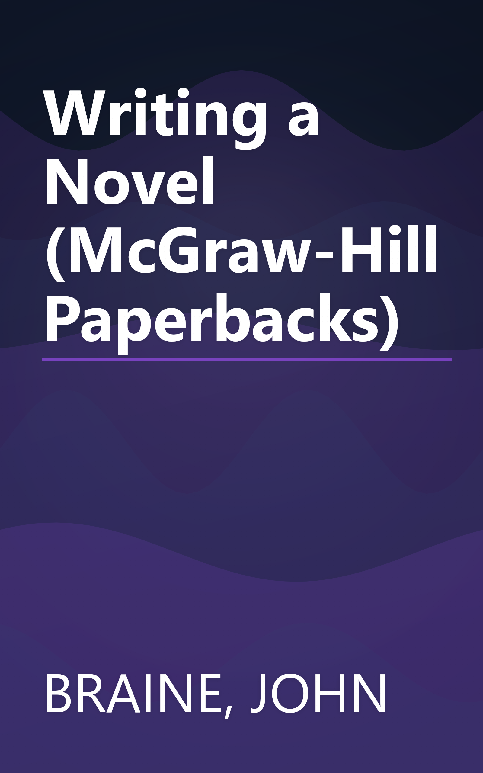 Writing a Novel (McGraw-Hill Paperbacks) book cover