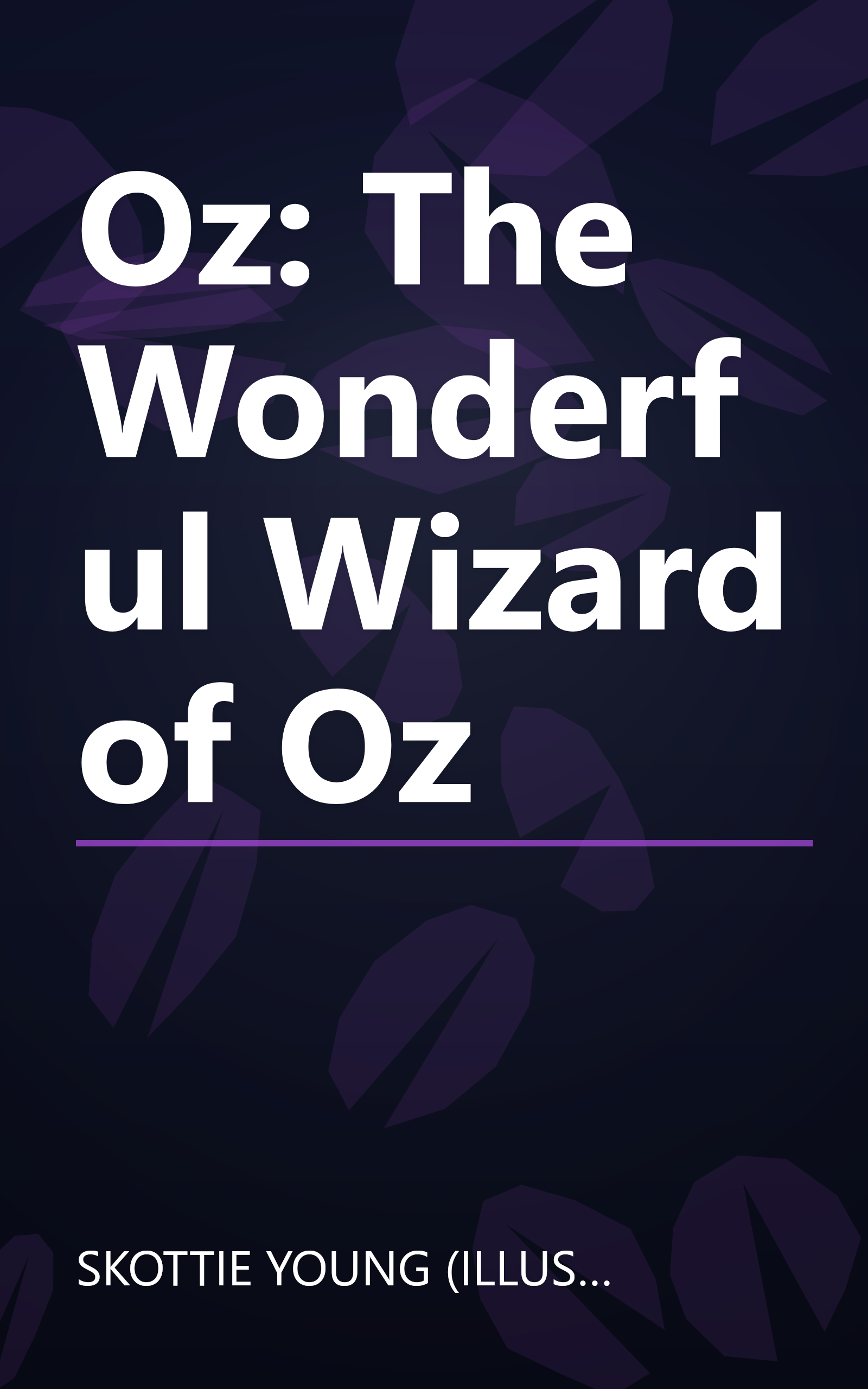 Oz: The Wonderful Wizard of Oz book cover