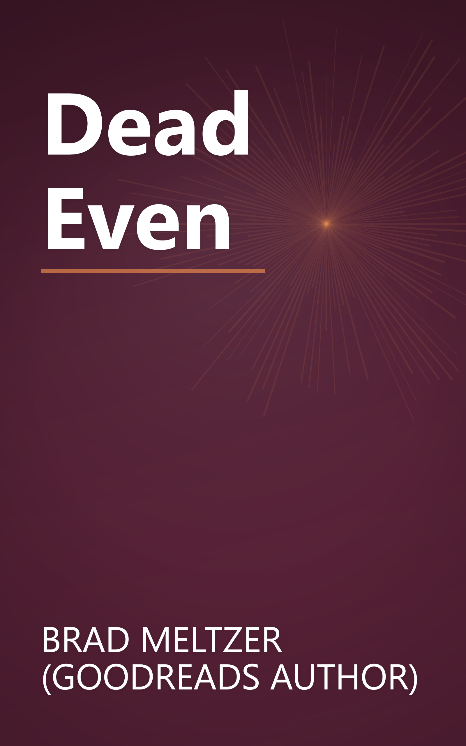 Dead Even book cover