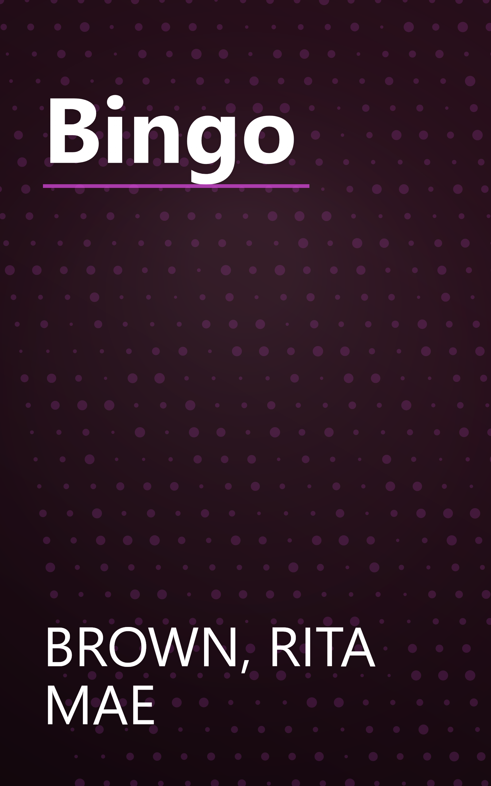 Bingo book cover