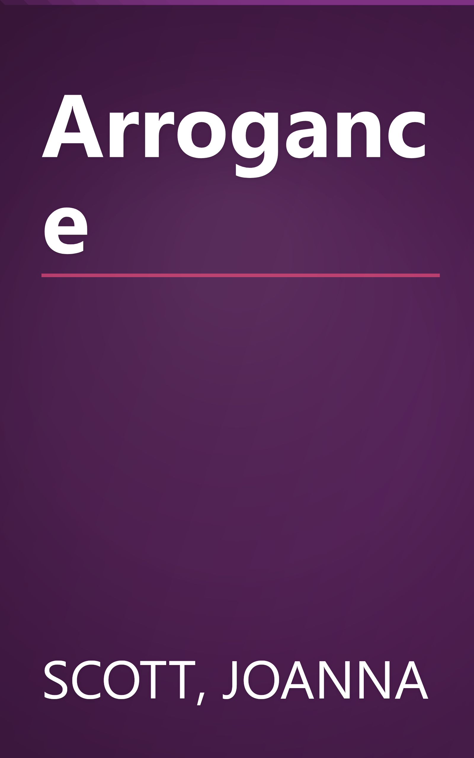 Arrogance book cover