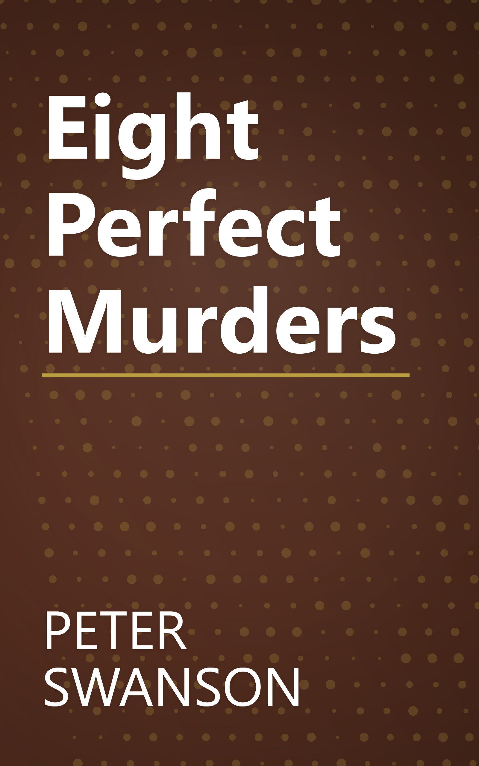 Eight Perfect Murders book cover