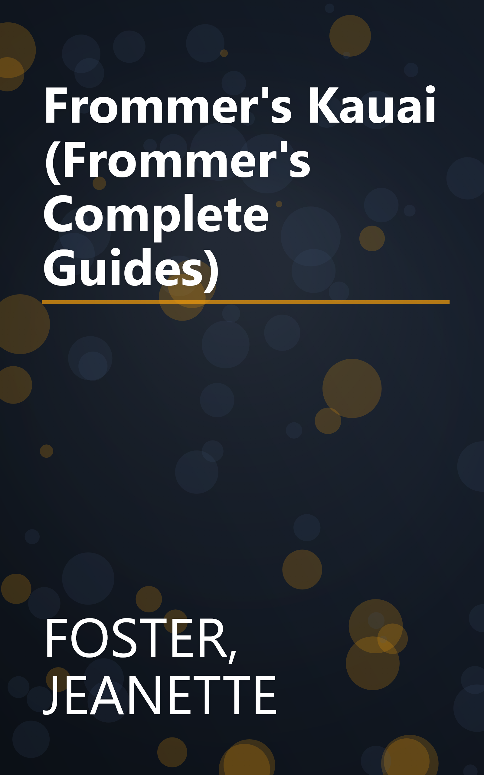 Frommer's Kauai (Frommer's Complete Guides) book cover