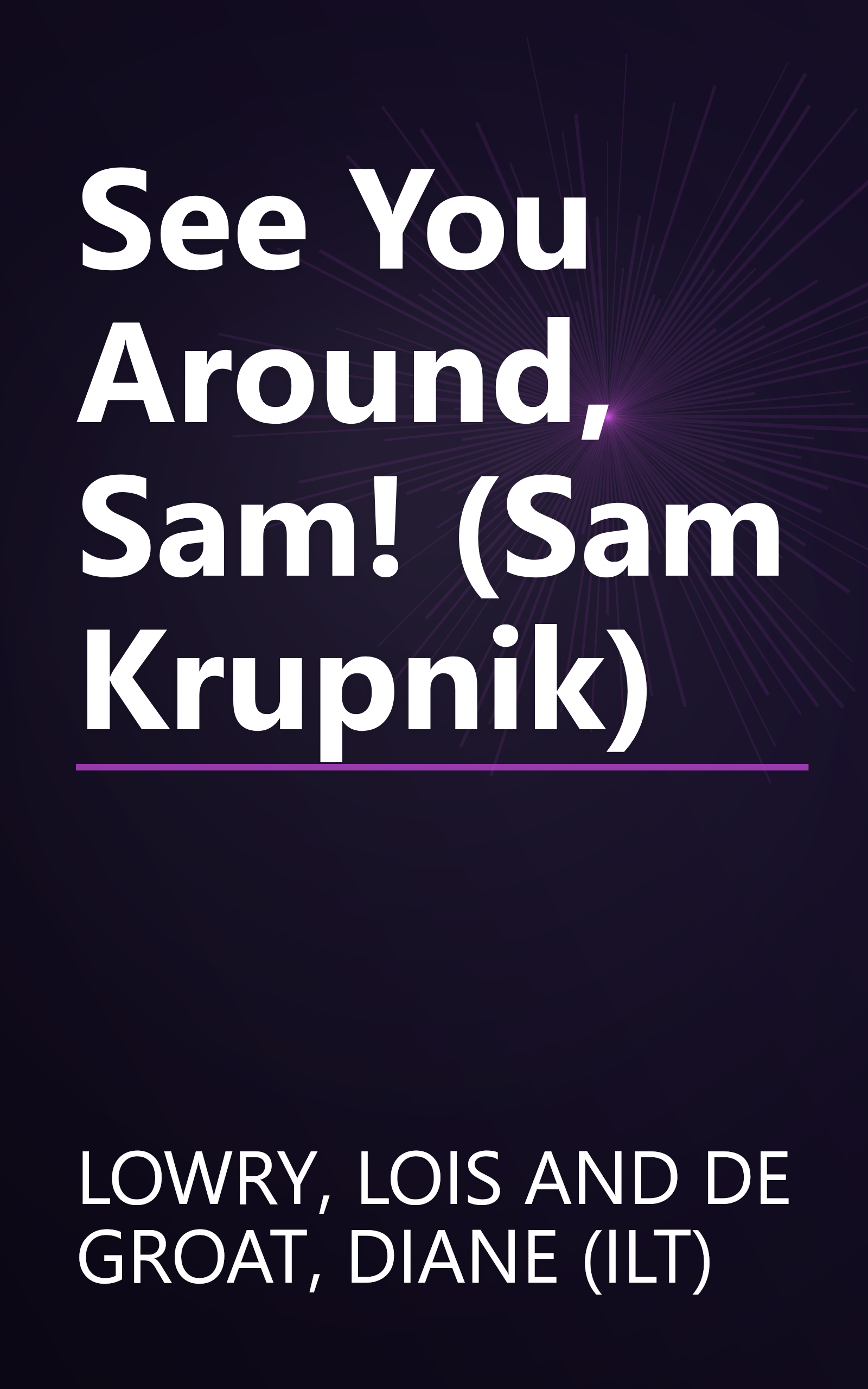 See You Around, Sam! (Sam Krupnik) book cover