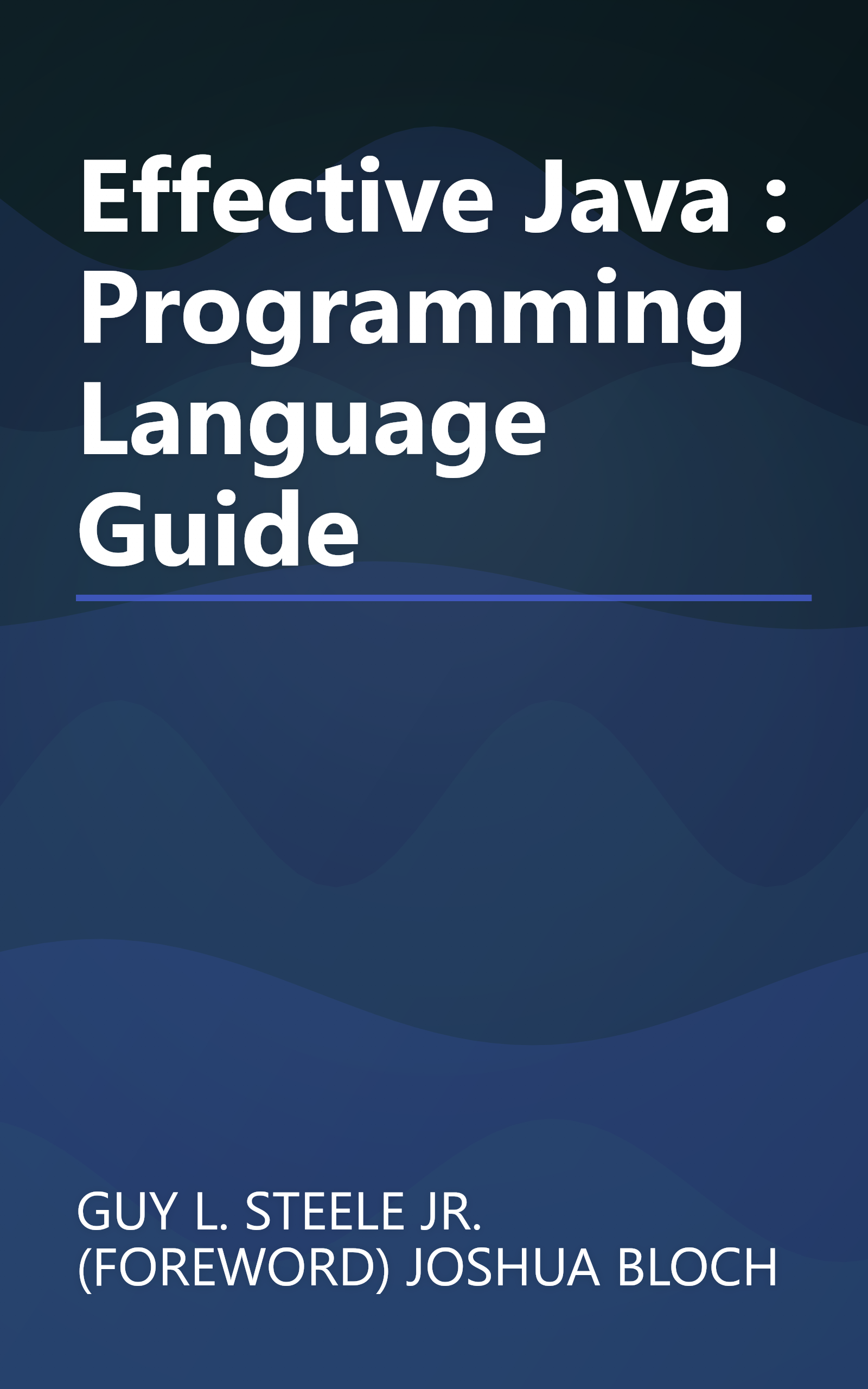 Effective Java : Programming Language Guide book cover