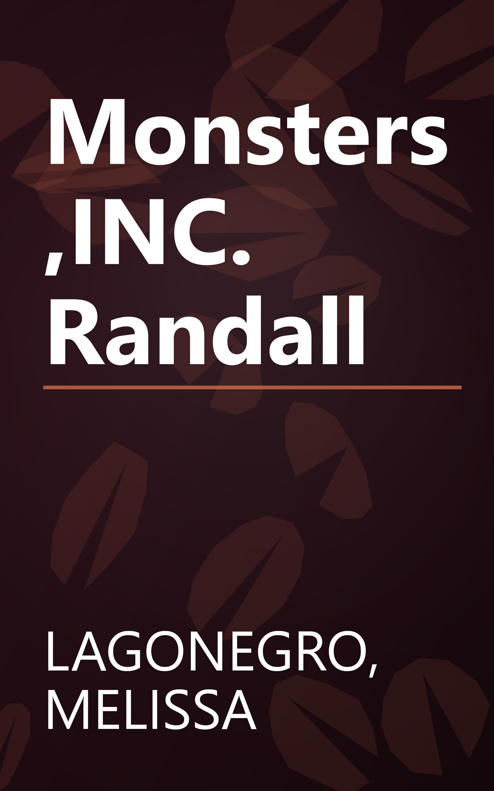 Monsters ,INC. Randall book cover