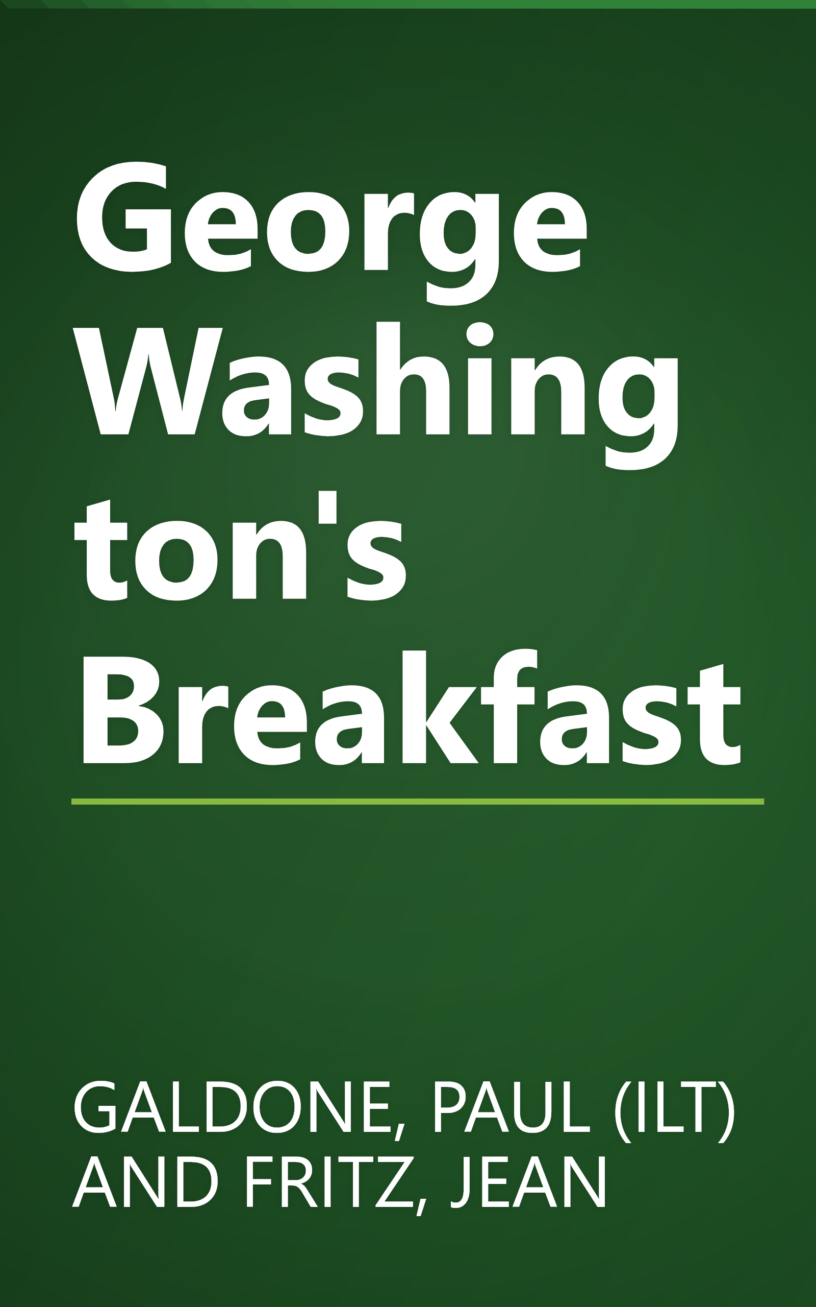George Washington's Breakfast book cover