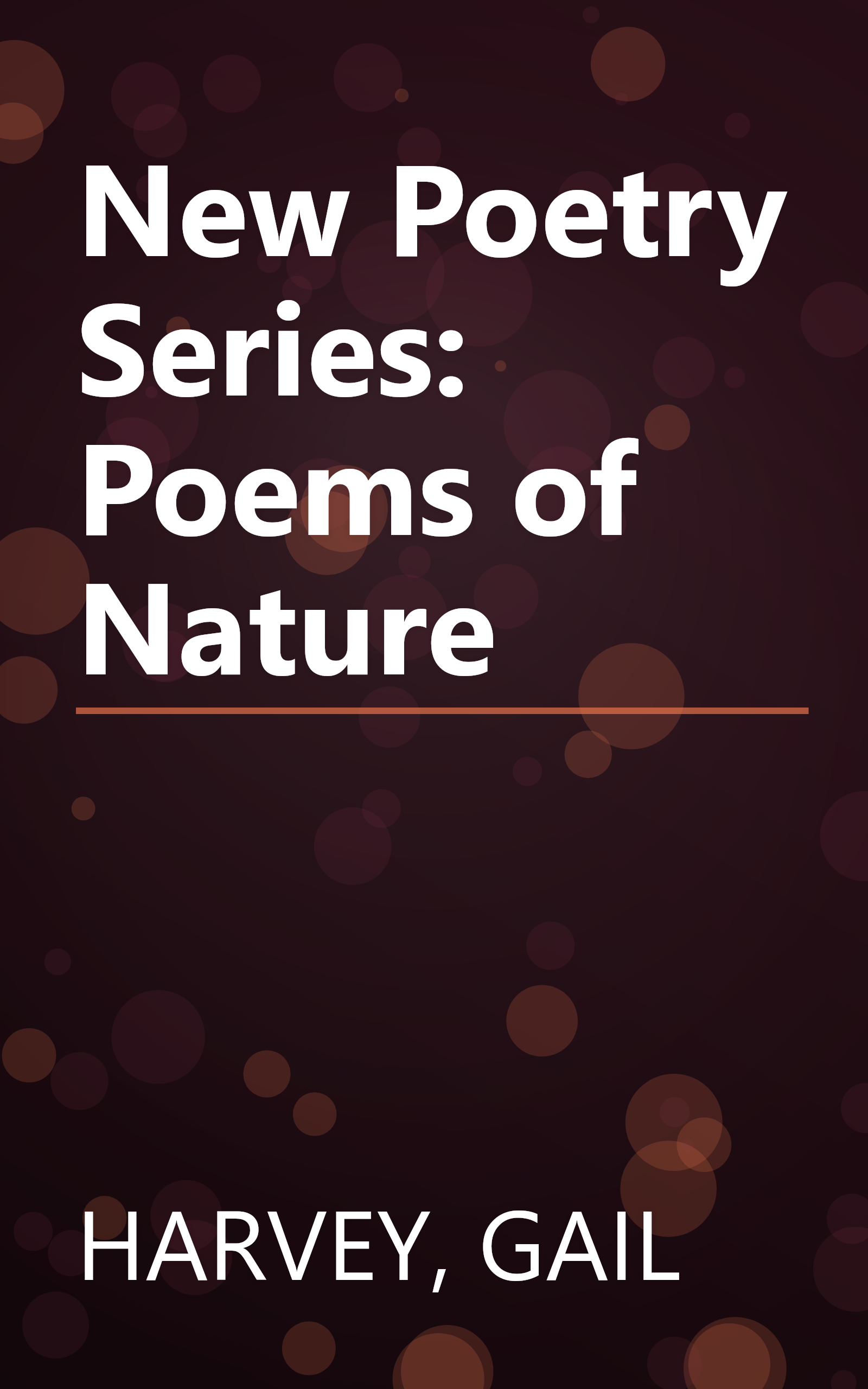 New Poetry Series: Poems of Nature book cover
