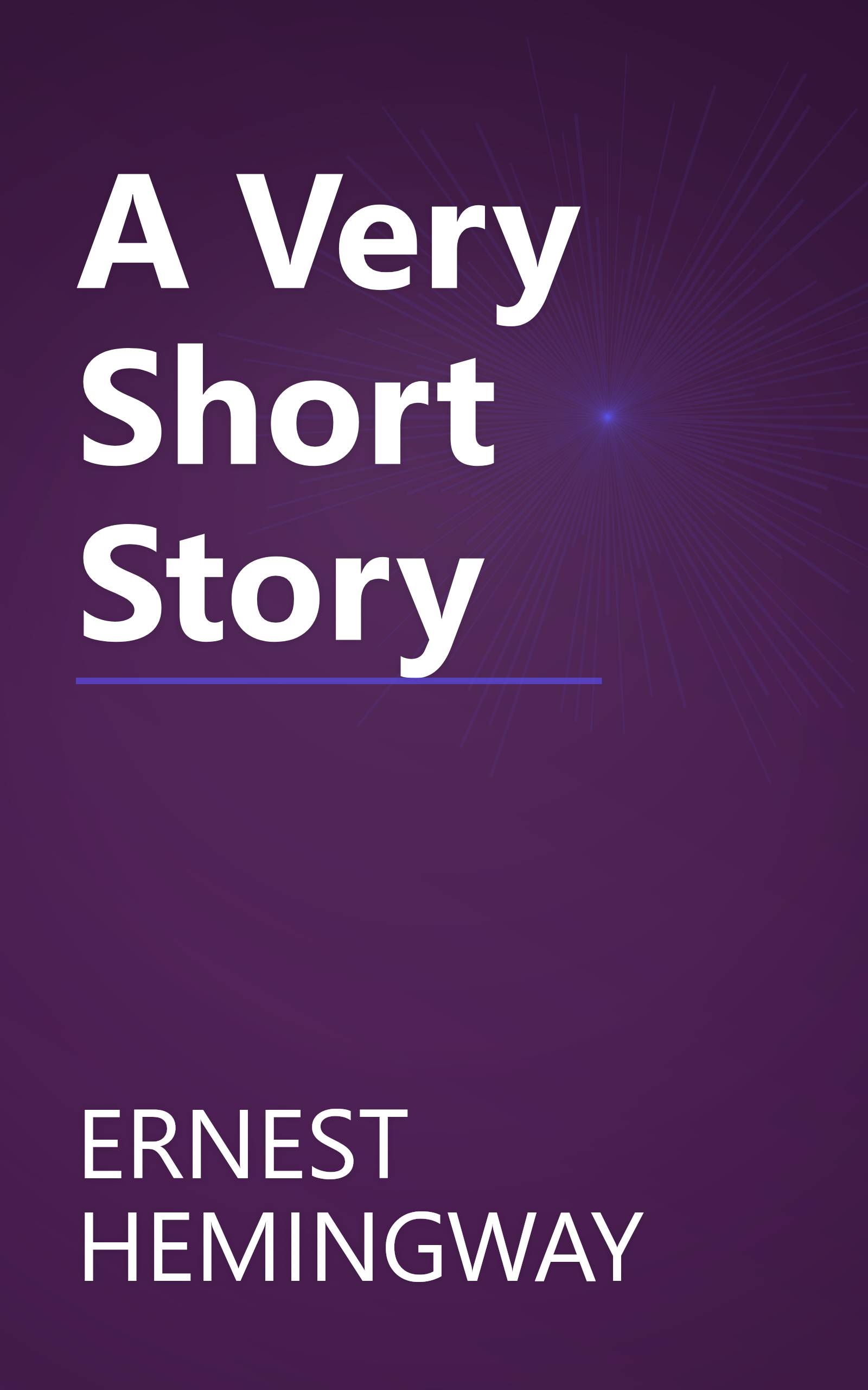 A Very Short Story book cover