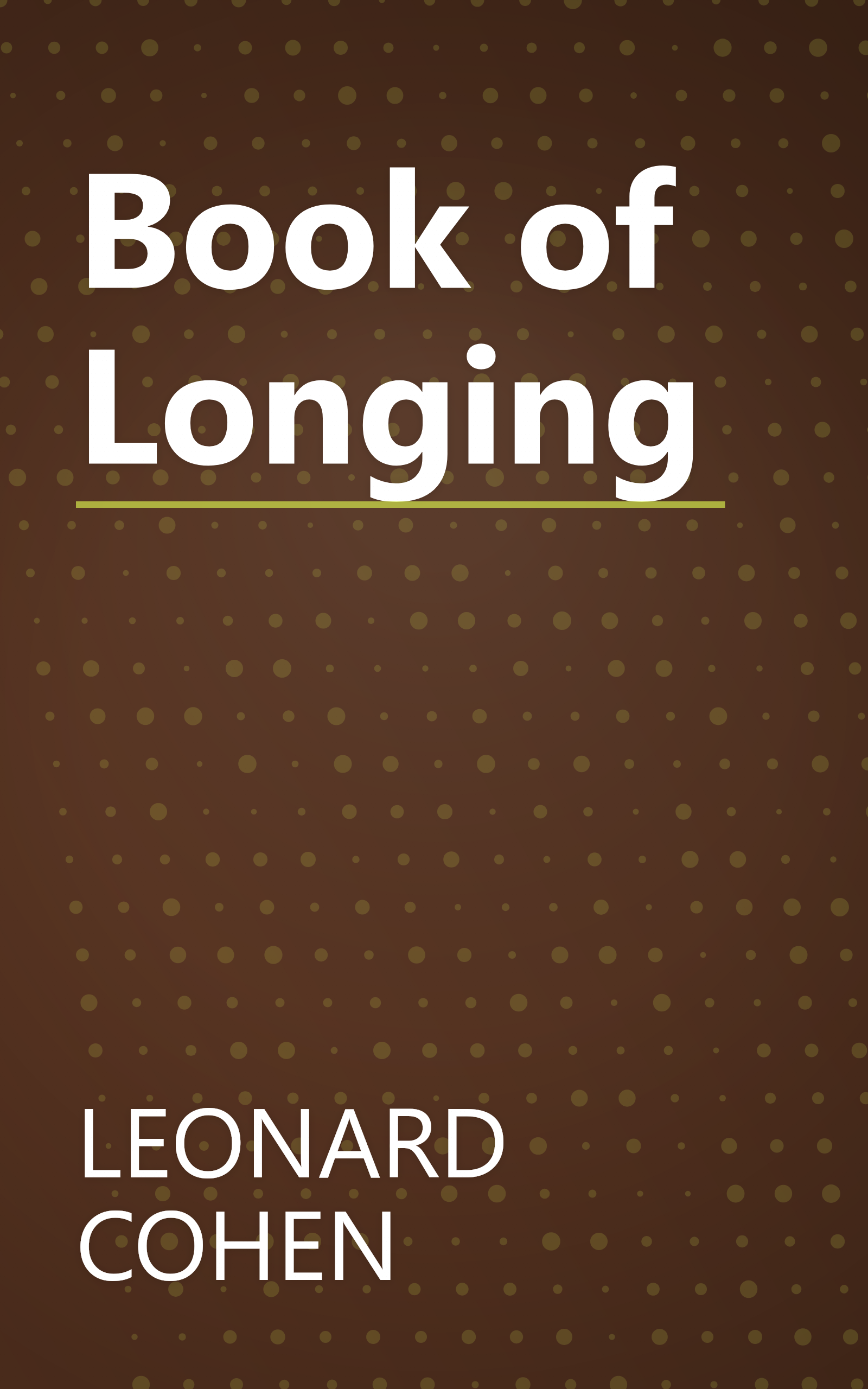 Book of Longing book cover