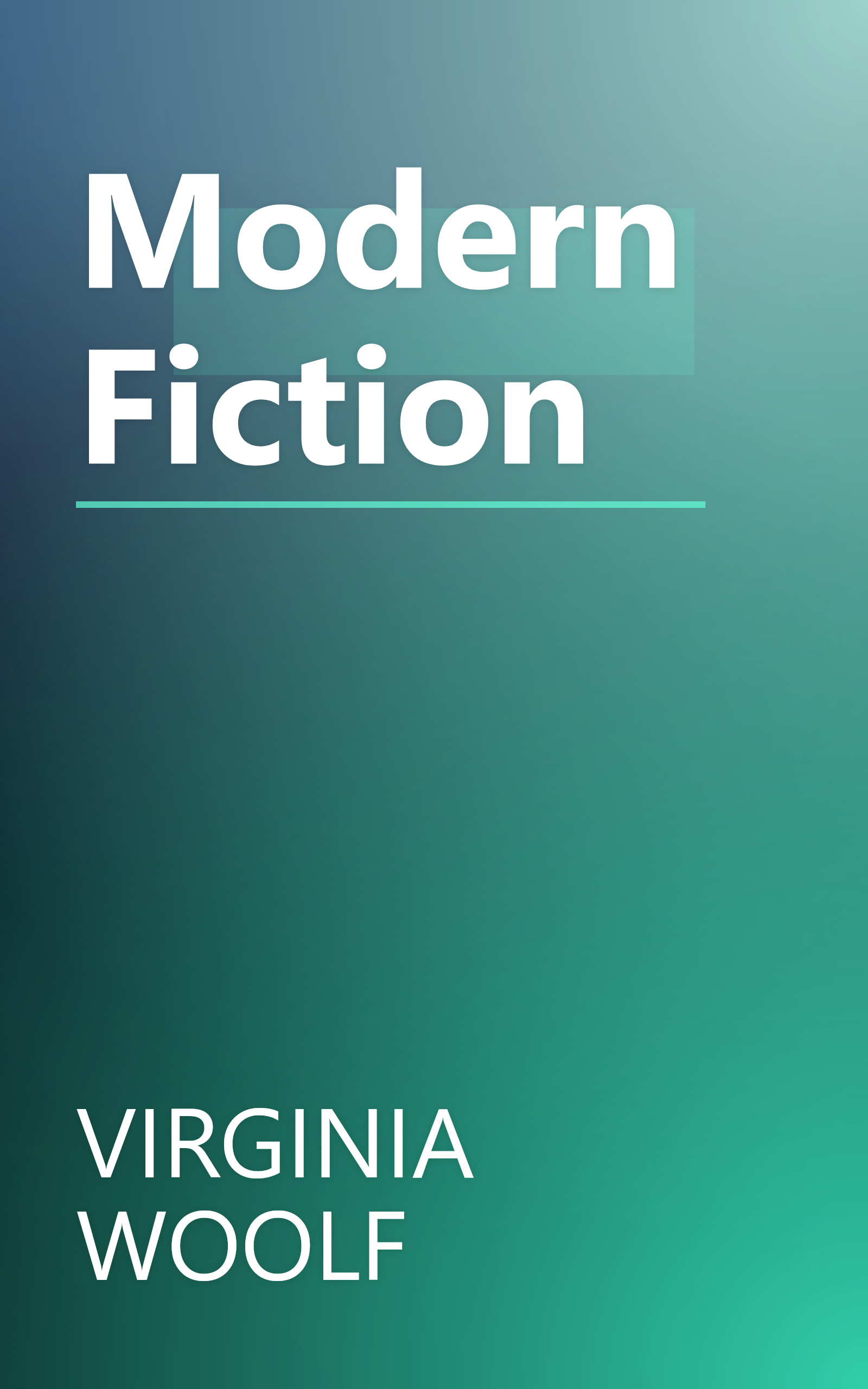 Modern Fiction book cover