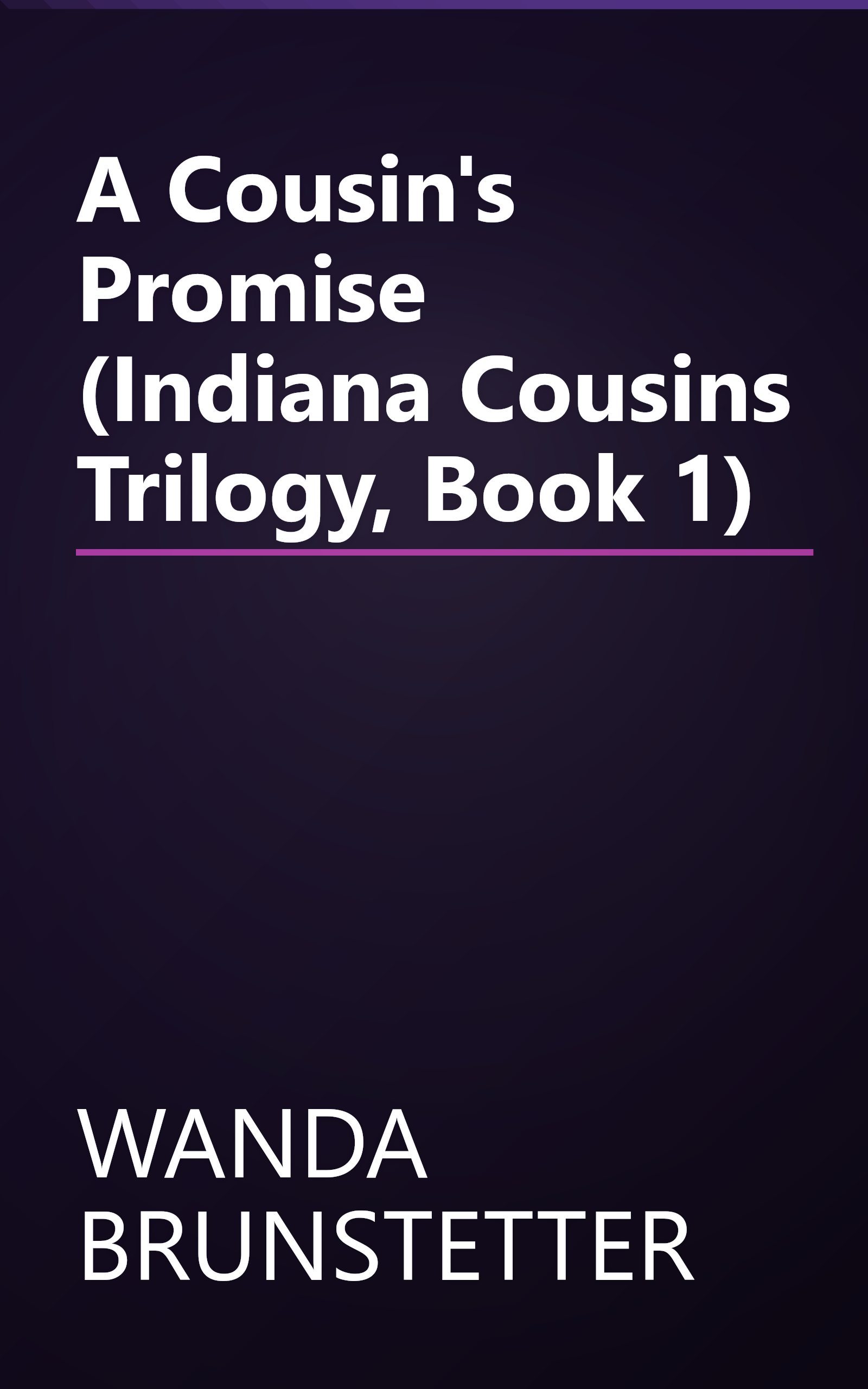 A Cousin's Promise (Indiana Cousins Trilogy, Book 1) book cover