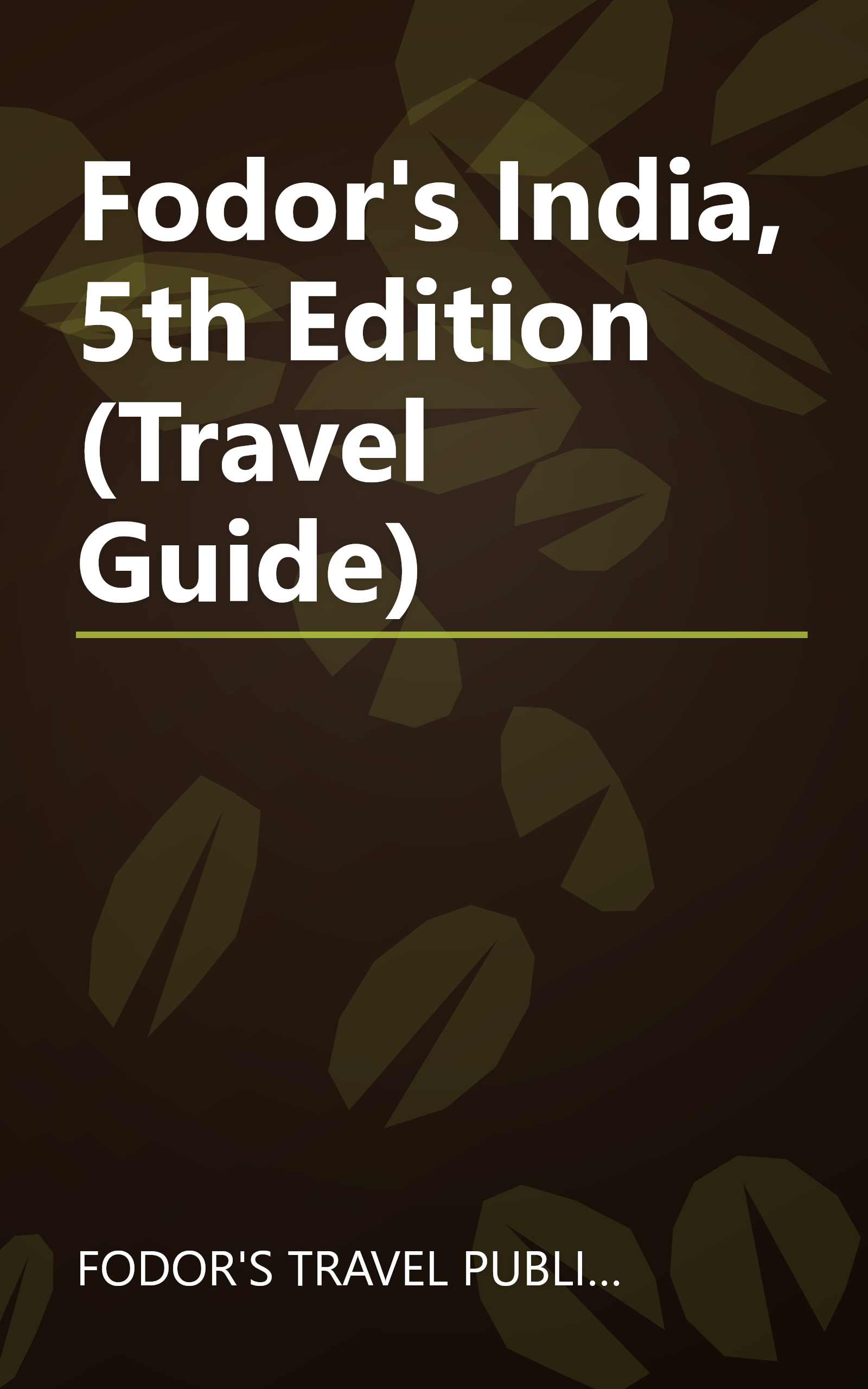 Fodor's India, 5th Edition (Travel Guide) book cover
