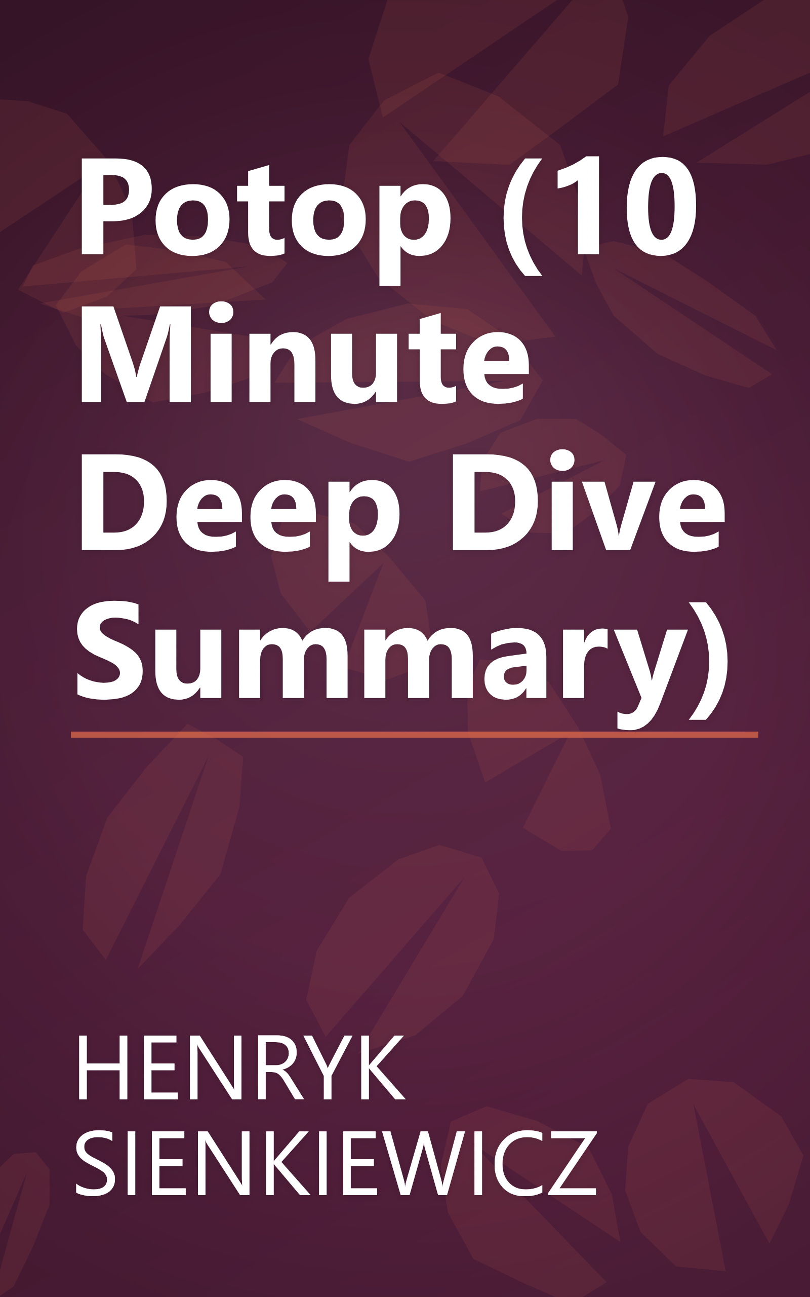 Potop (10 Minute   Deep Dive Summary) book cover
