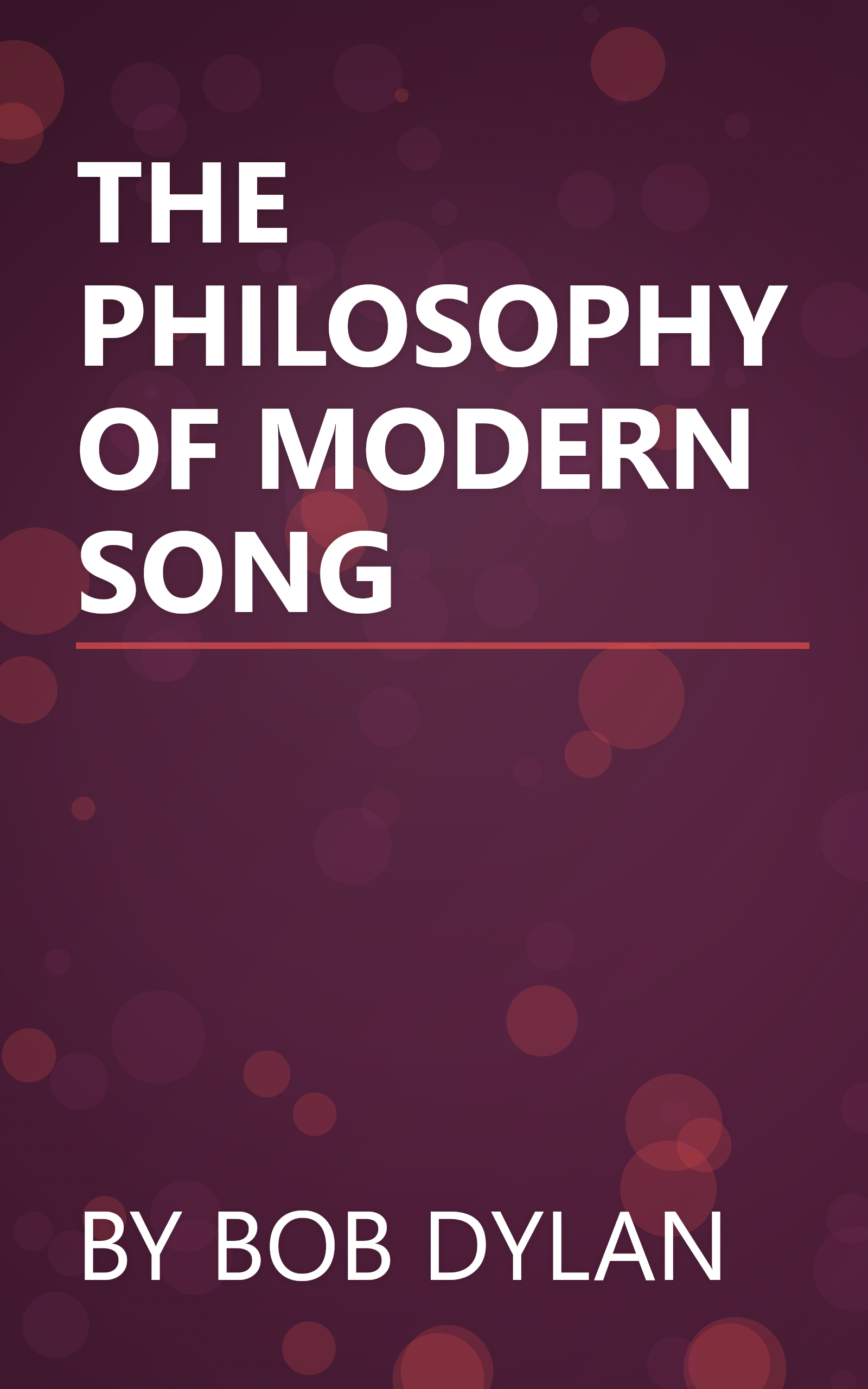 THE PHILOSOPHY OF MODERN SONG book cover