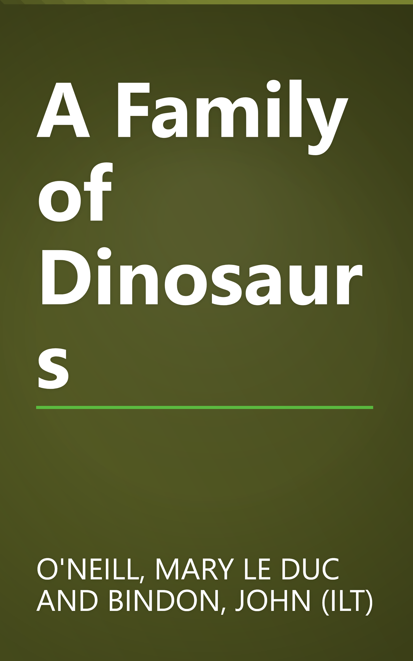 A Family of Dinosaurs book cover