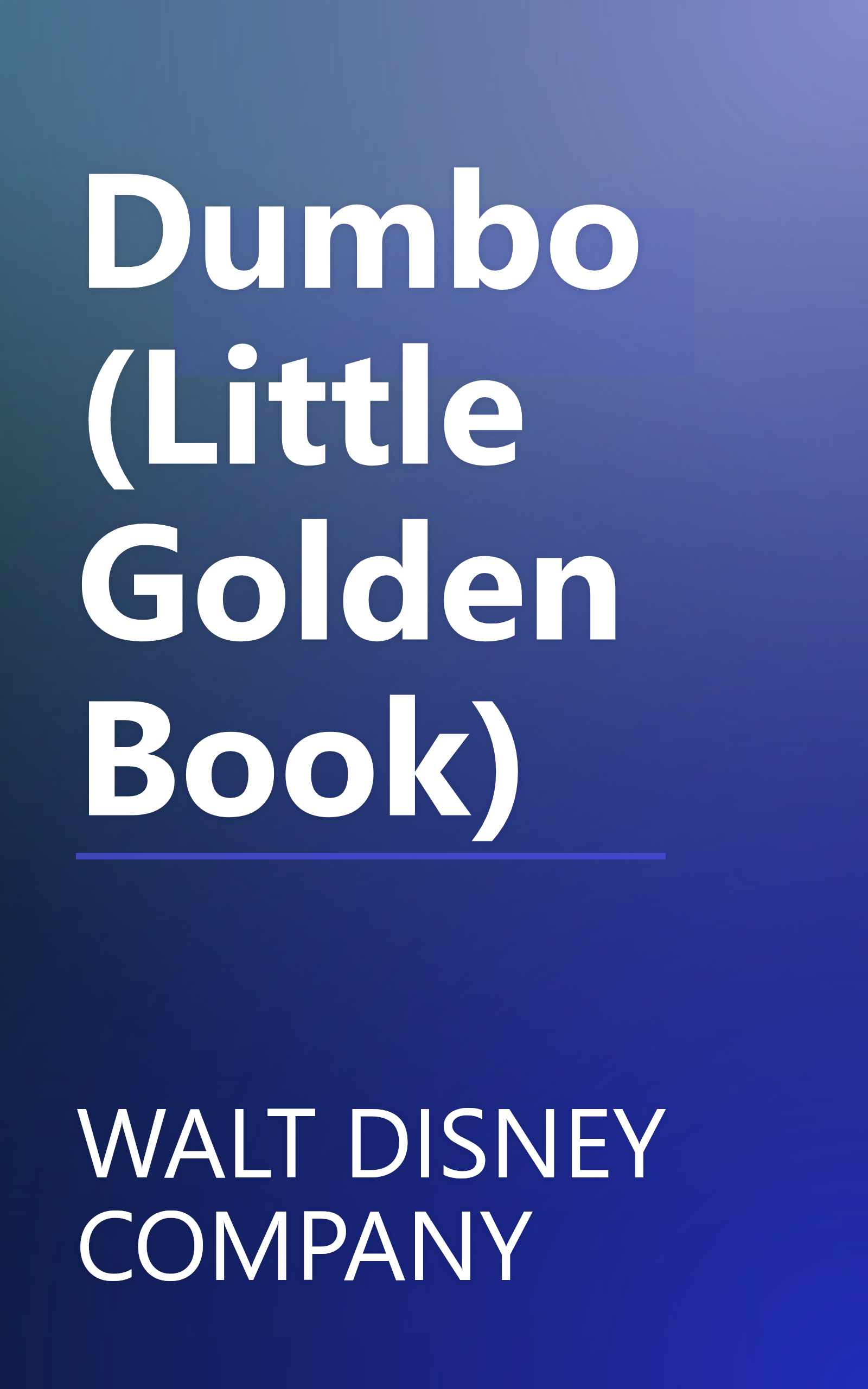Dumbo (Little Golden Book) book cover