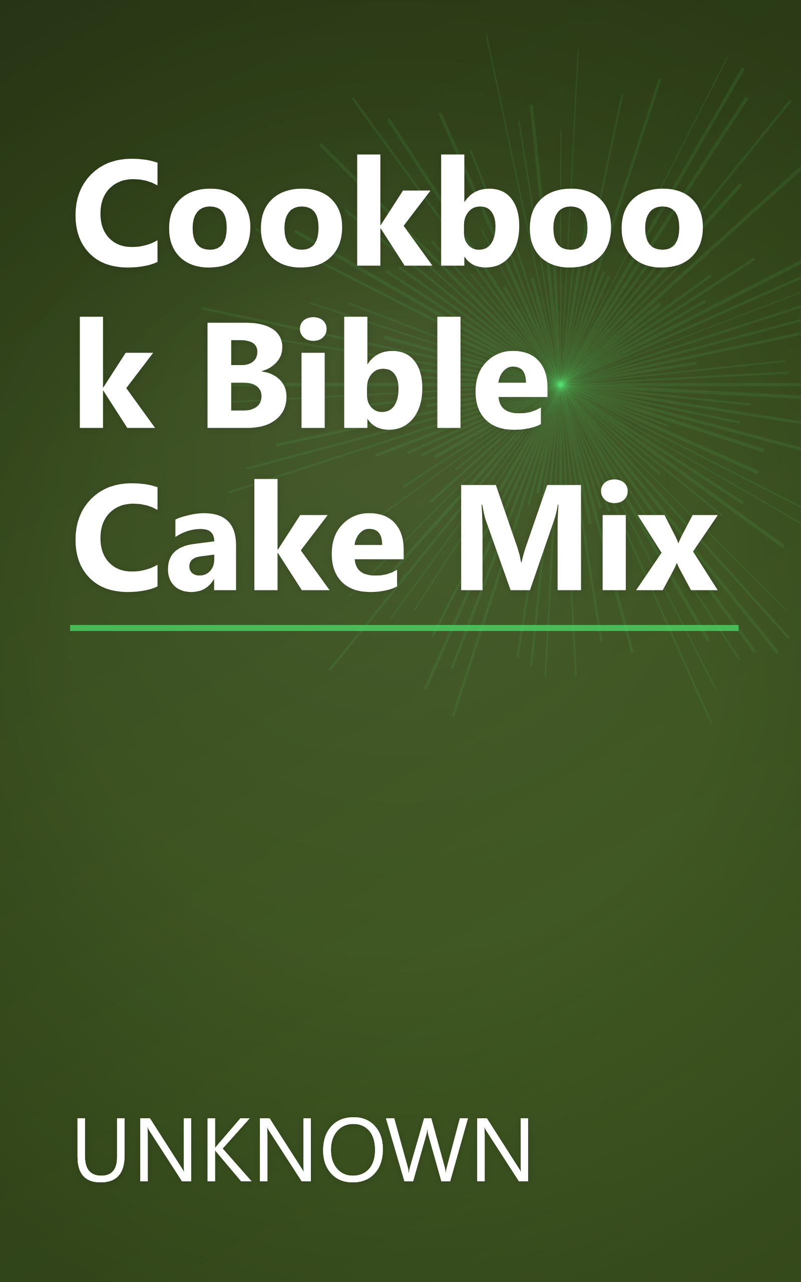 Cookbook Bible Cake Mix book cover