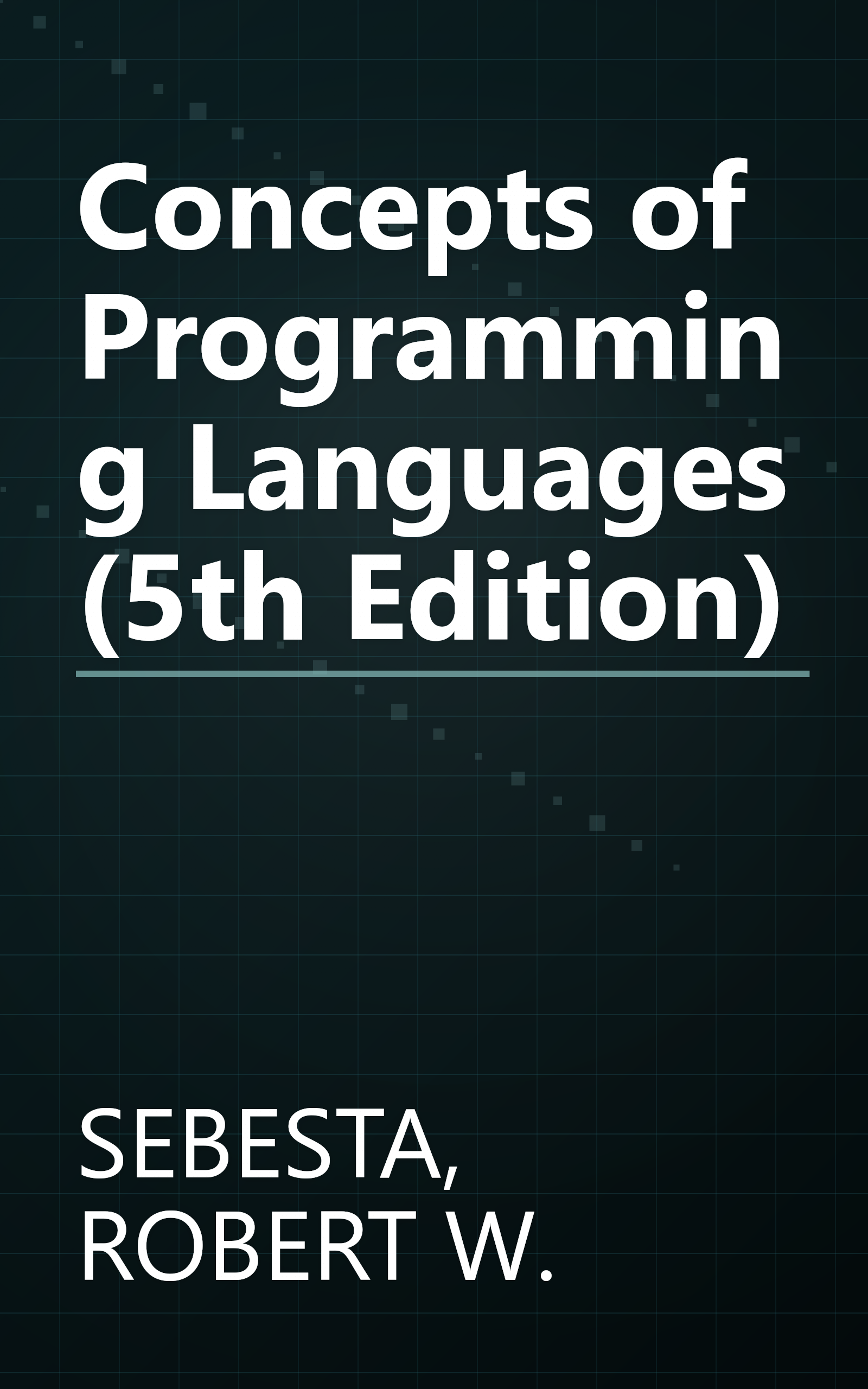 Concepts of Programming Languages (5th Edition) book cover