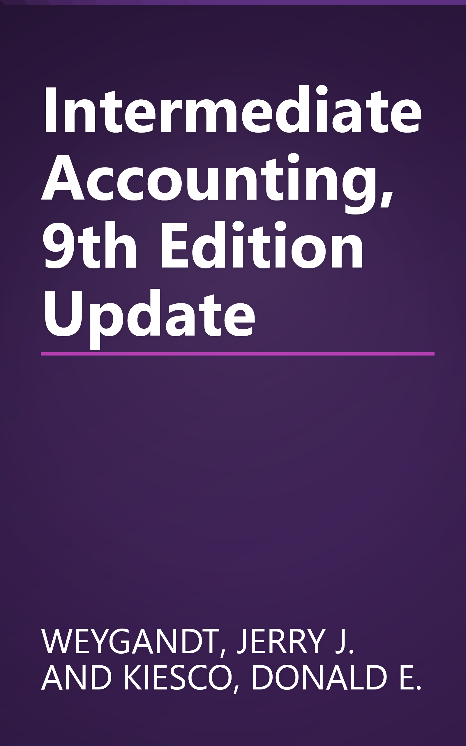 Intermediate Accounting, 9th Edition Update book cover