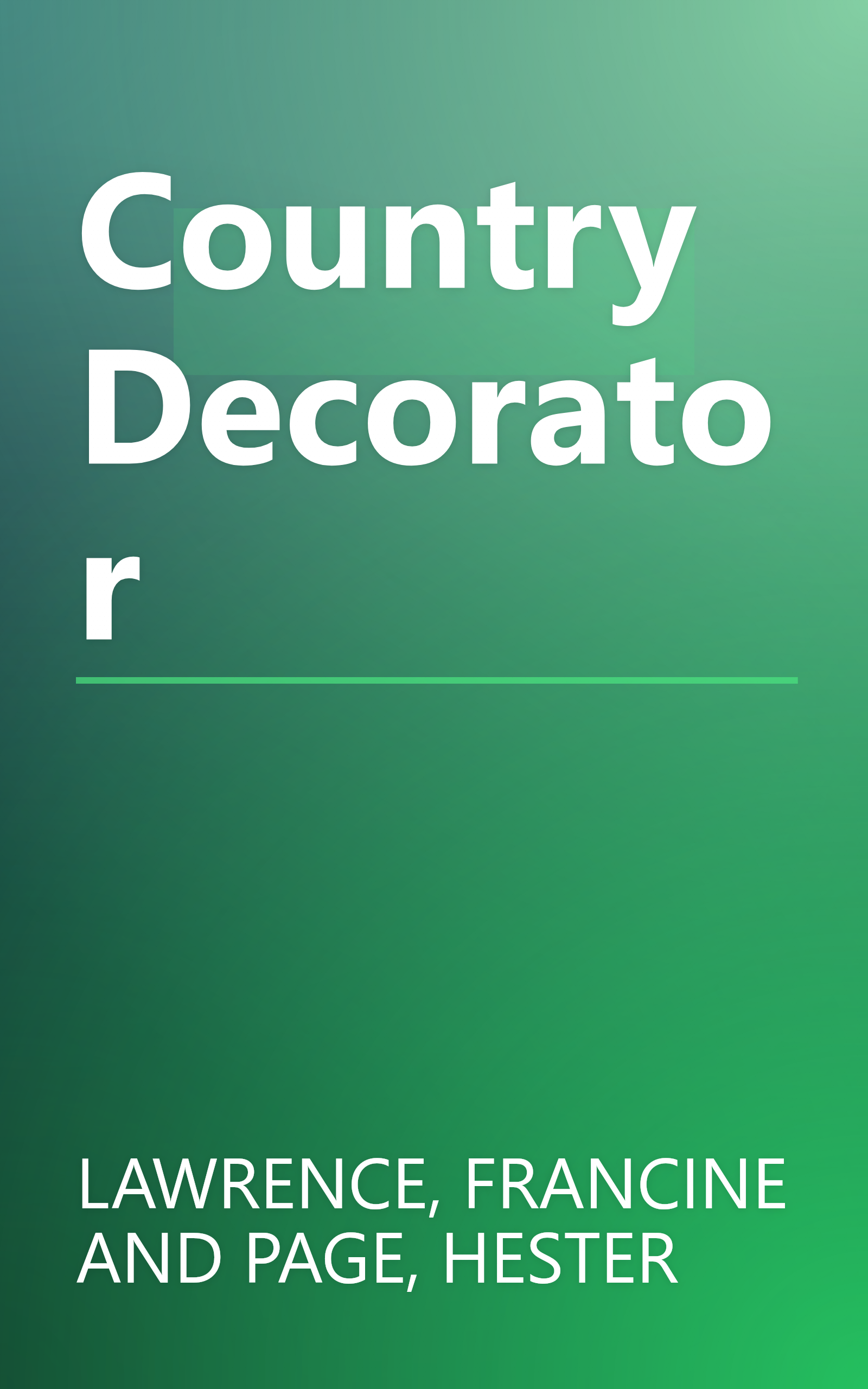 Country Decorator book cover