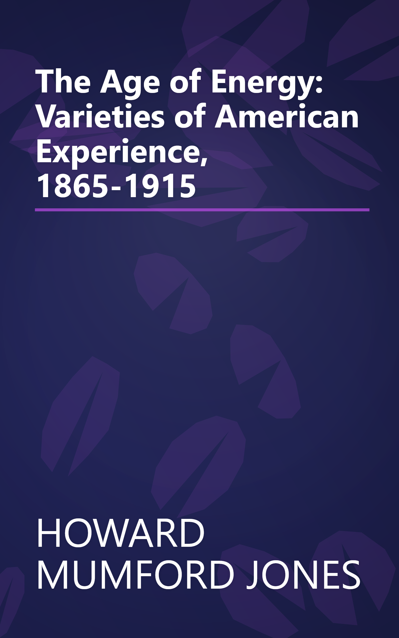 The Age of Energy: Varieties of American Experience, 1865-1915 book cover