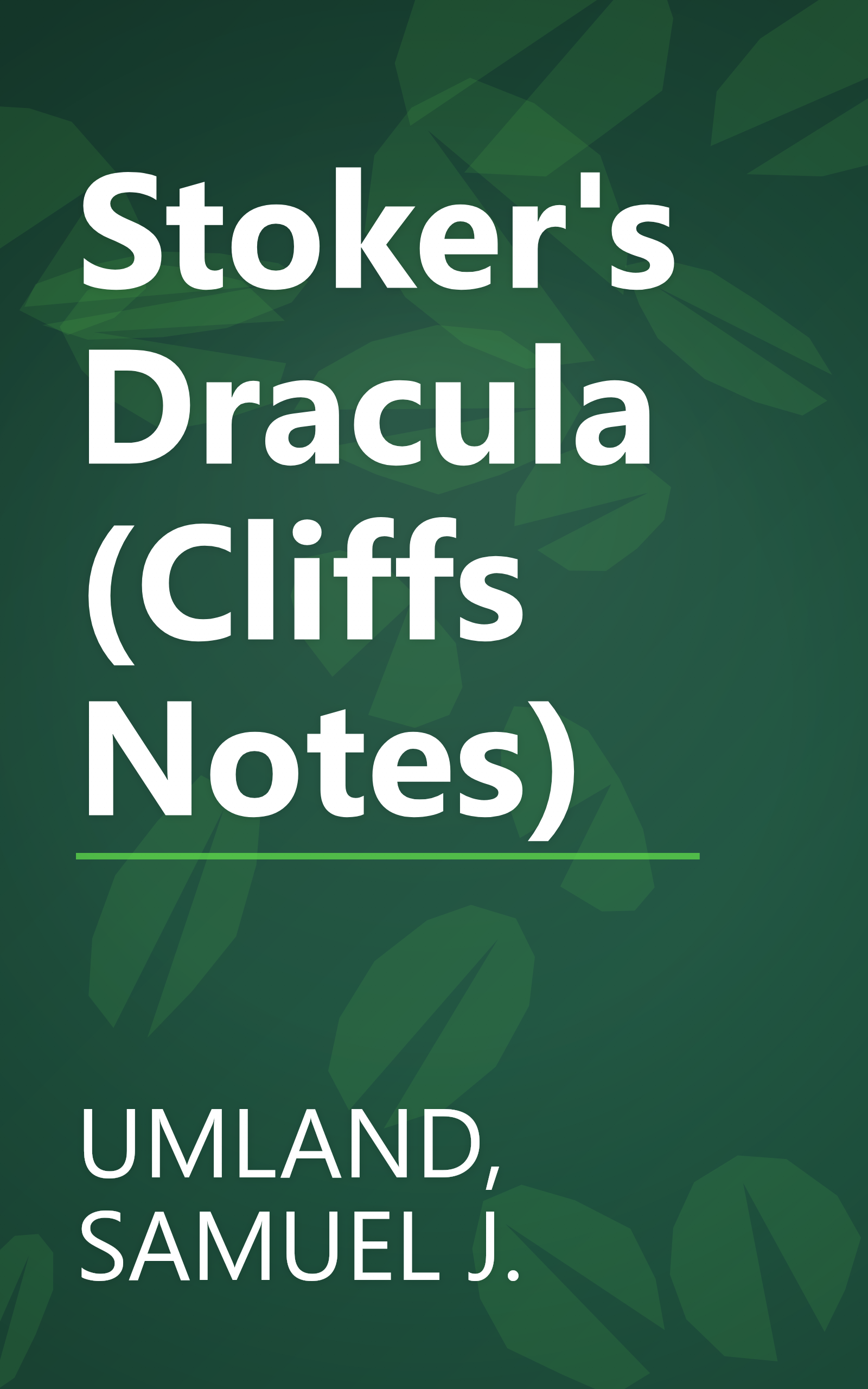 Stoker's Dracula (Cliffs Notes) book cover
