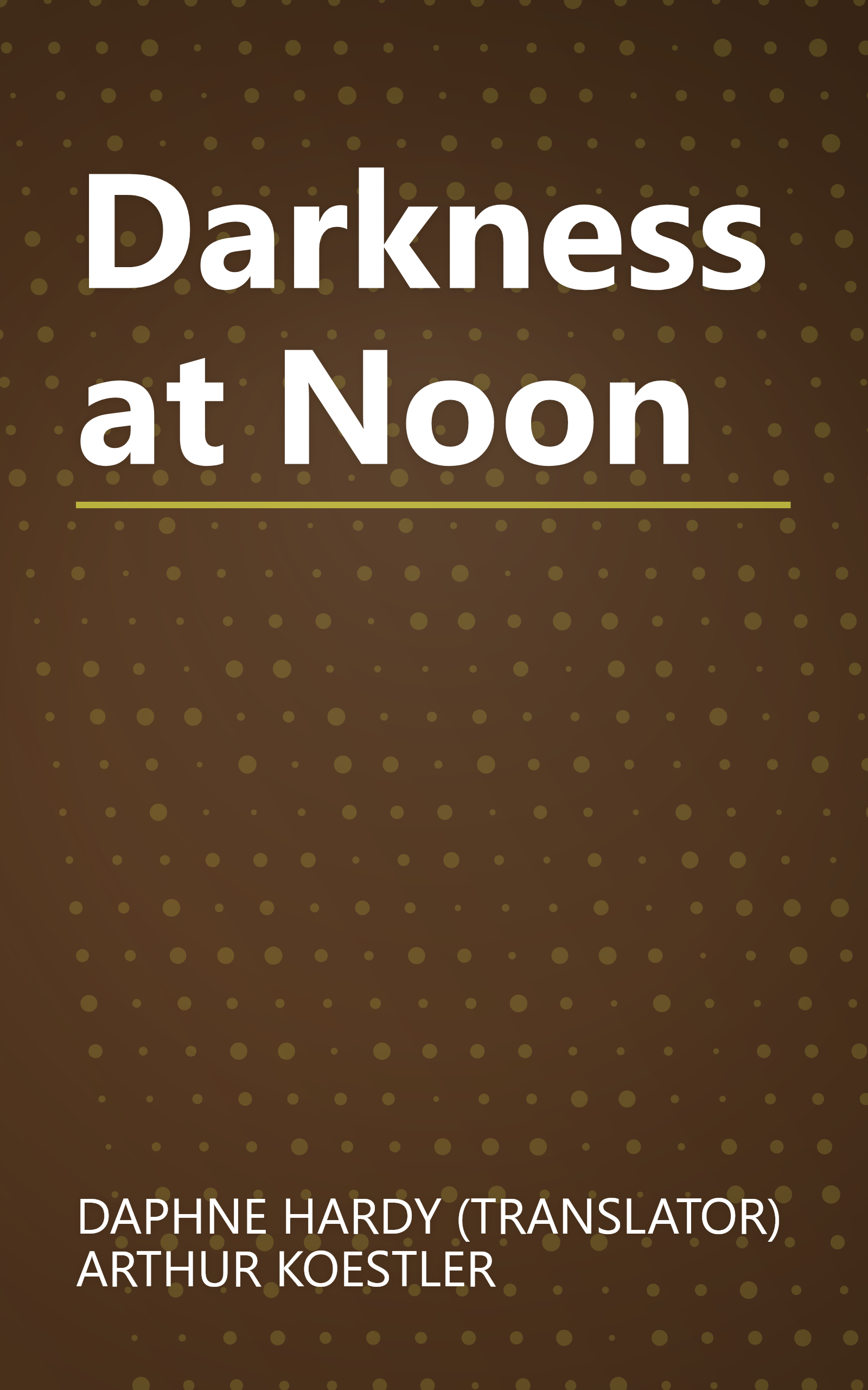 Darkness at Noon book cover