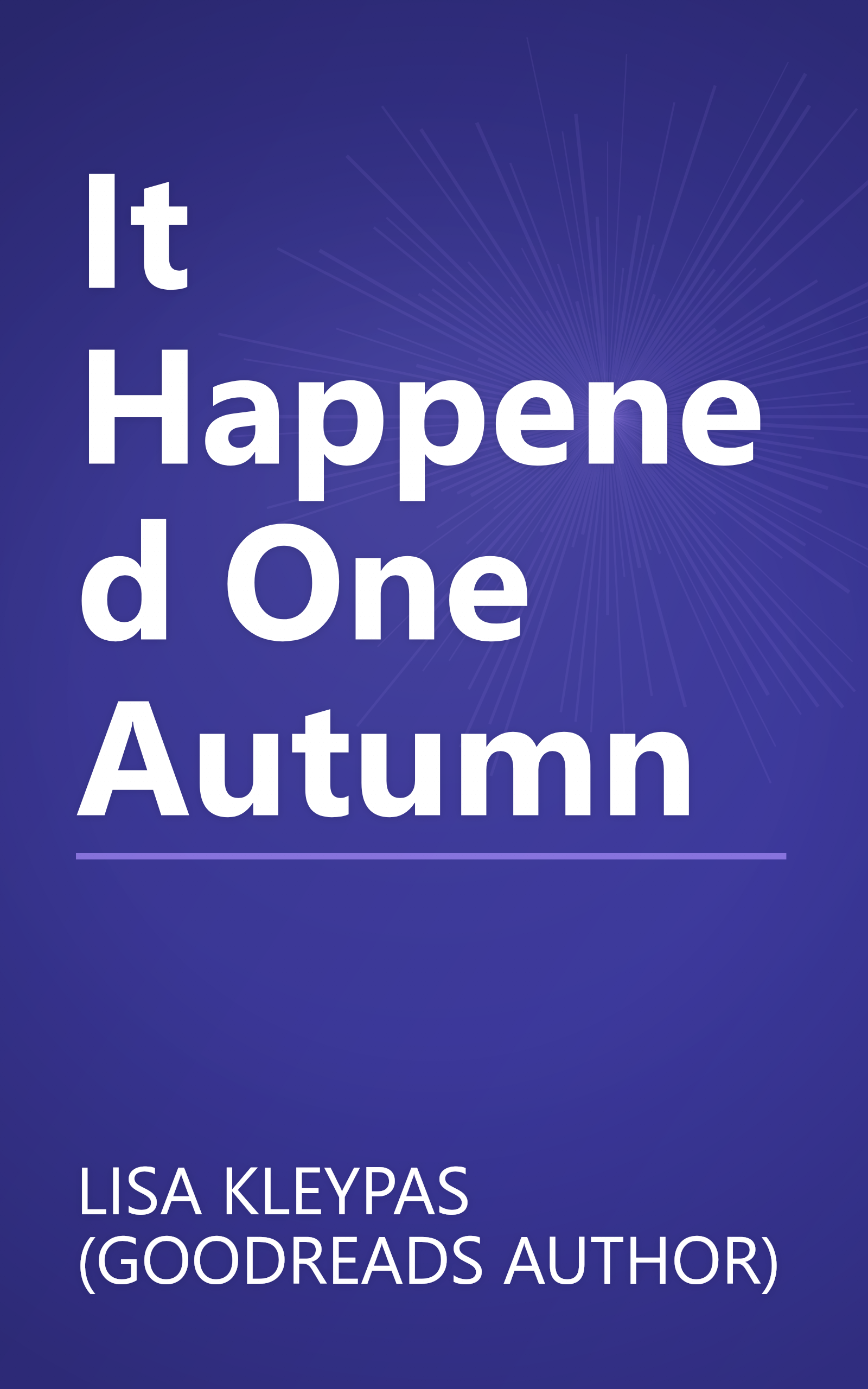 It Happened One Autumn book cover